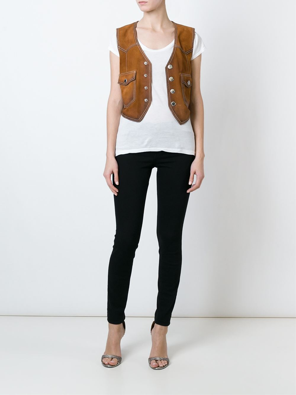 Lyst - Dsquared² Western Waistcoat in Brown for Men
