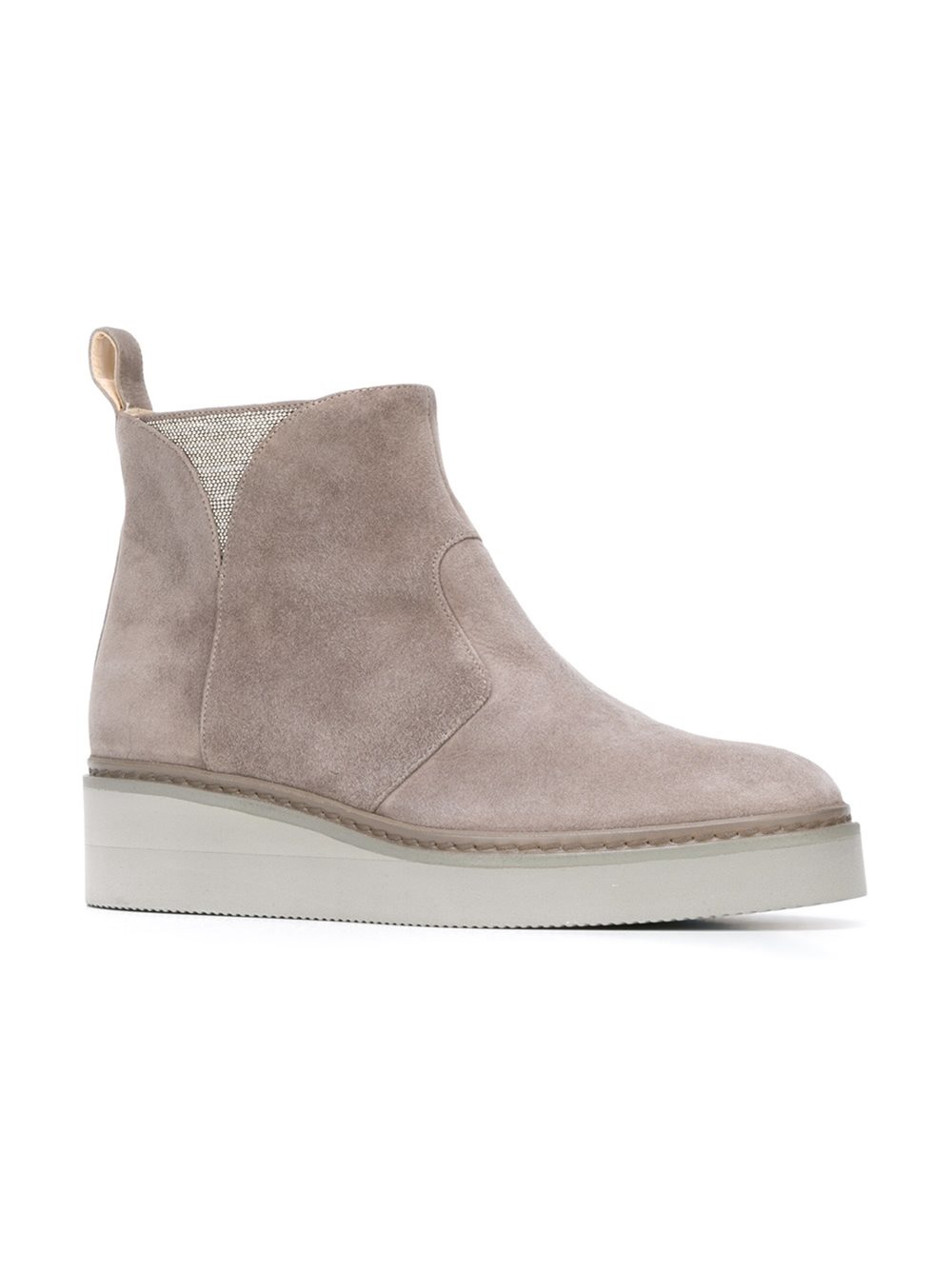 Lyst - Fabiana Filippi Chunky Heel Ankle Boots in Gray