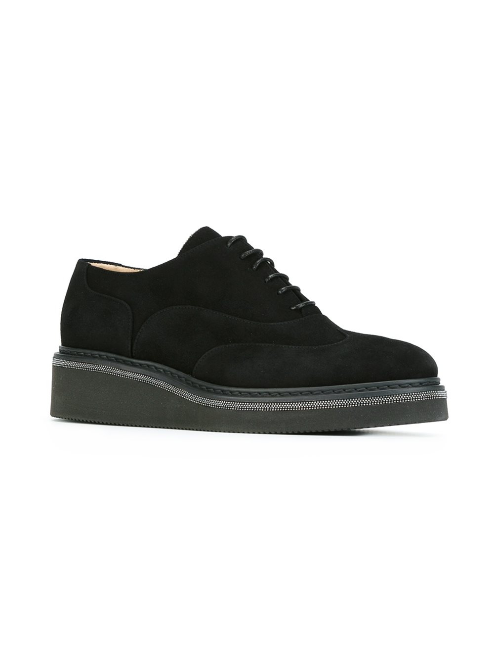 Lyst - Fabiana Filippi Wedge Heel Lace-up Shoes in Black for Men