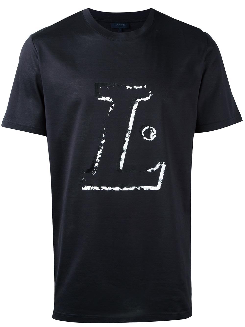 Lyst - Lanvin 'l' T-shirt in Blue for Men
