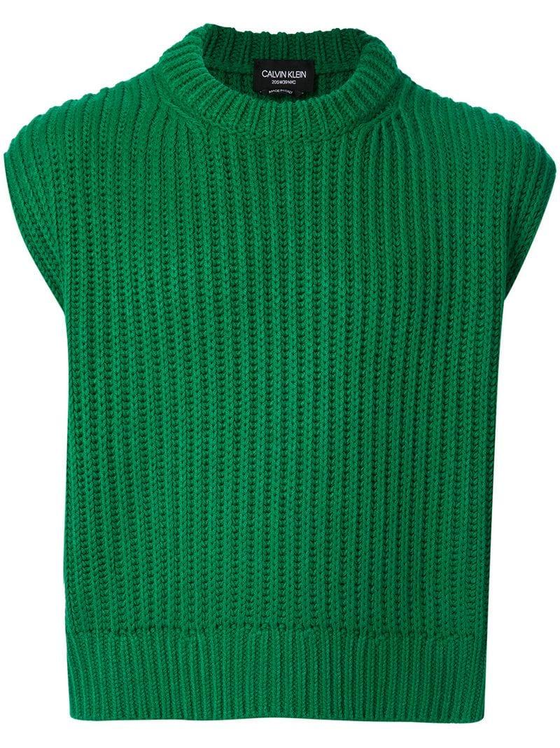 Lyst - CALVIN KLEIN 205W39NYC Sleeveless Sweater in Green for Men