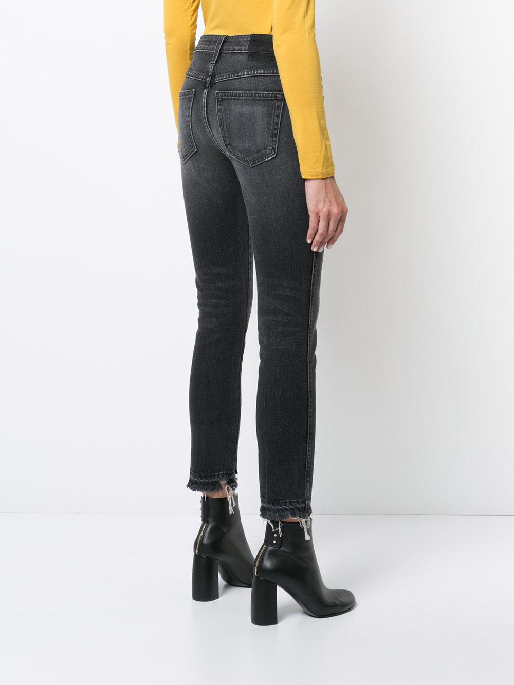 Lyst - AMO Babe Cropped Jeans in Black