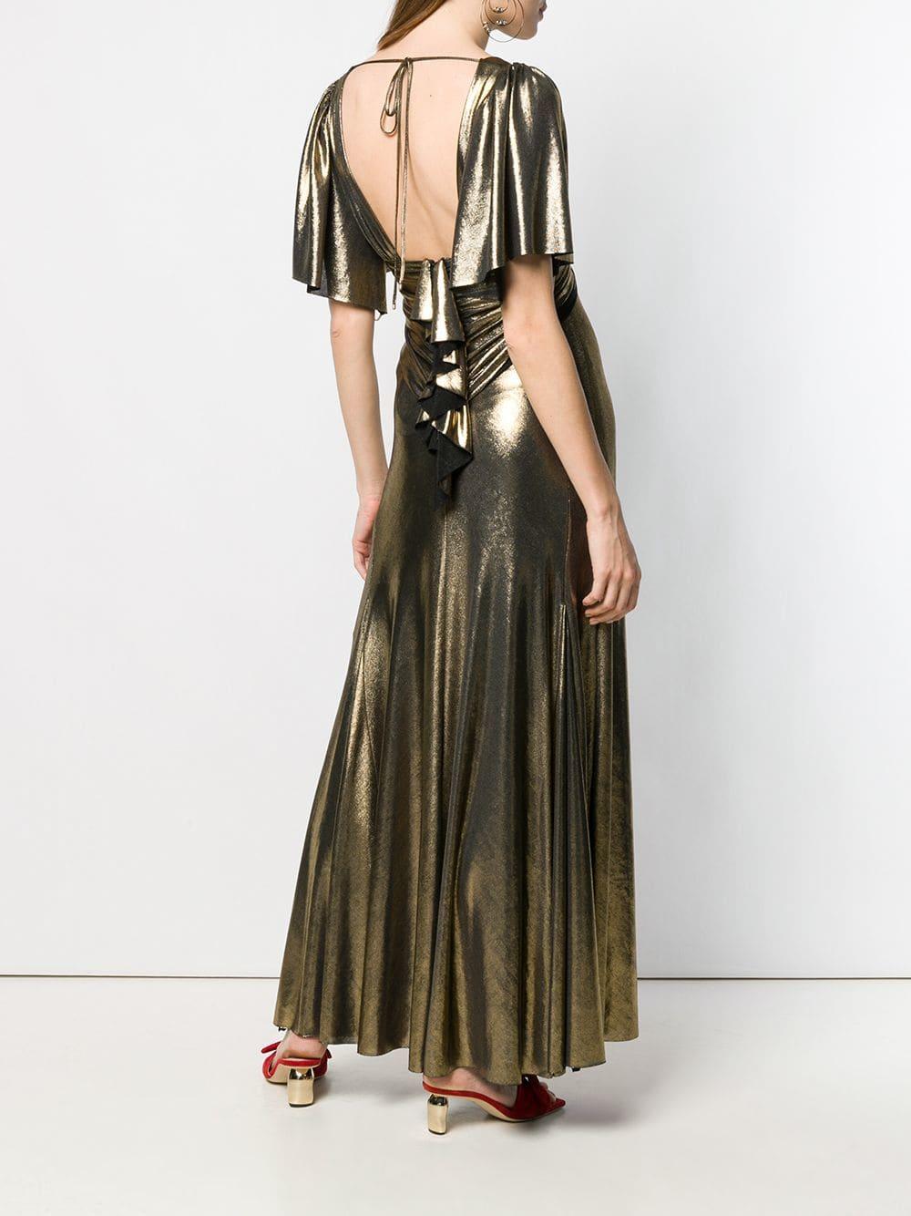 Lyst - Maria Lucia Hohan Lilah Maxi Dress in Metallic