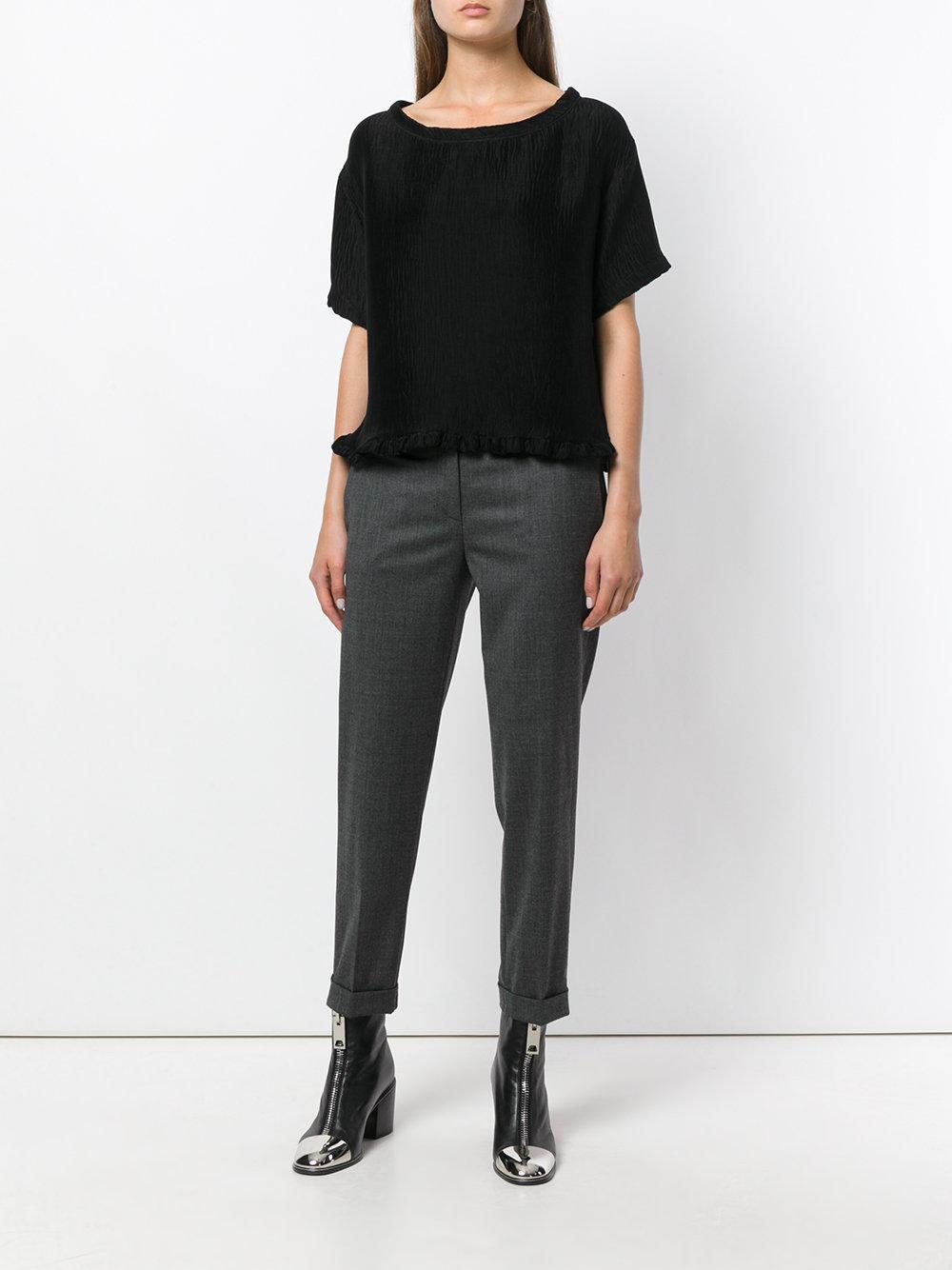 Lyst - Aspesi Pantalo Cropped Trousers in Gray