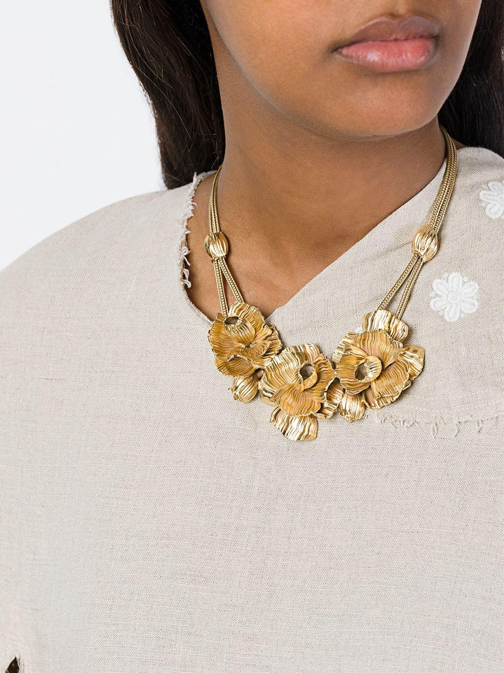 Lyst - Lara Bohinc 'roses' Necklace in Metallic