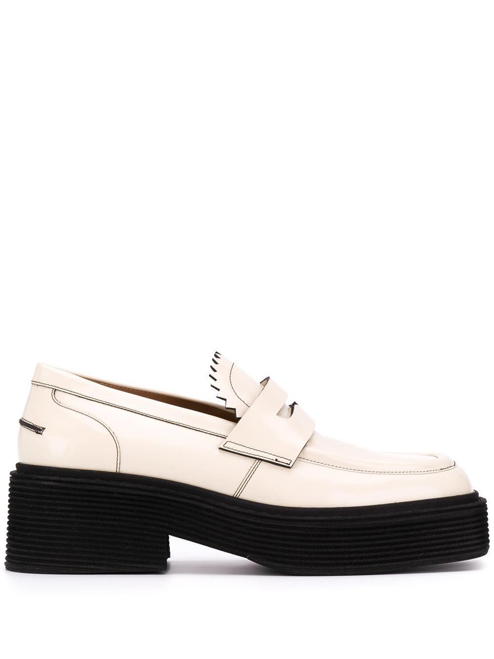 Marni Chunky Platform Loafers in White - Lyst