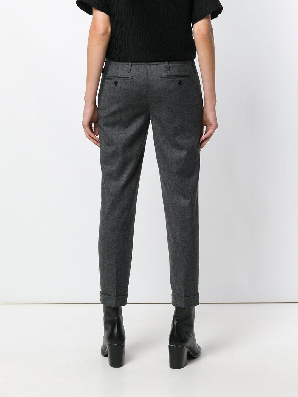 Lyst - Aspesi Pantalo Cropped Trousers in Gray