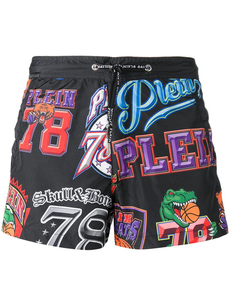 Lyst - Philipp Plein 'bigfoot' Swimming Trunks in Black for Men