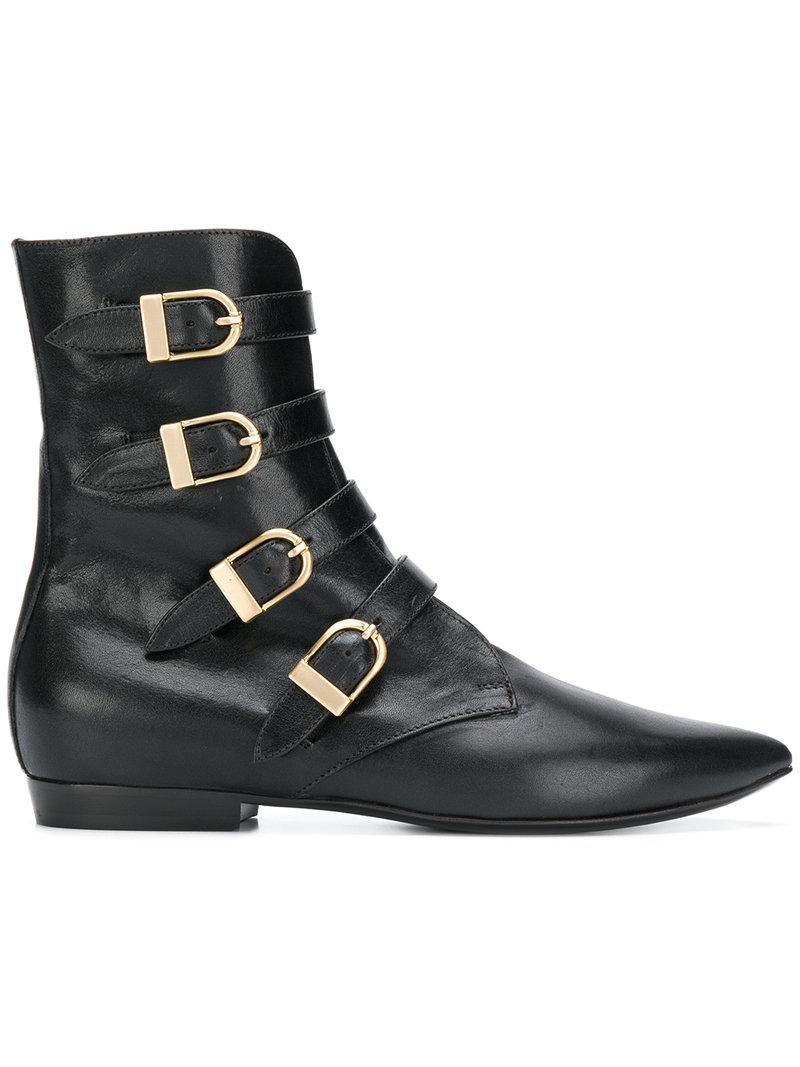 Lyst - Philosophy Di Lorenzo Serafini Side Buckle Boots in Black - Save ...