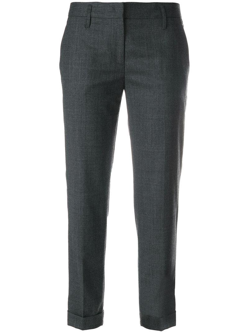 Lyst - Aspesi Pantalo Cropped Trousers in Gray