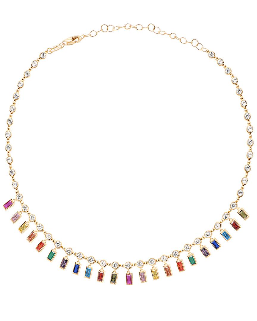 Gabi Rielle Gold Over Silver Cz Necklace in Metallic - Lyst