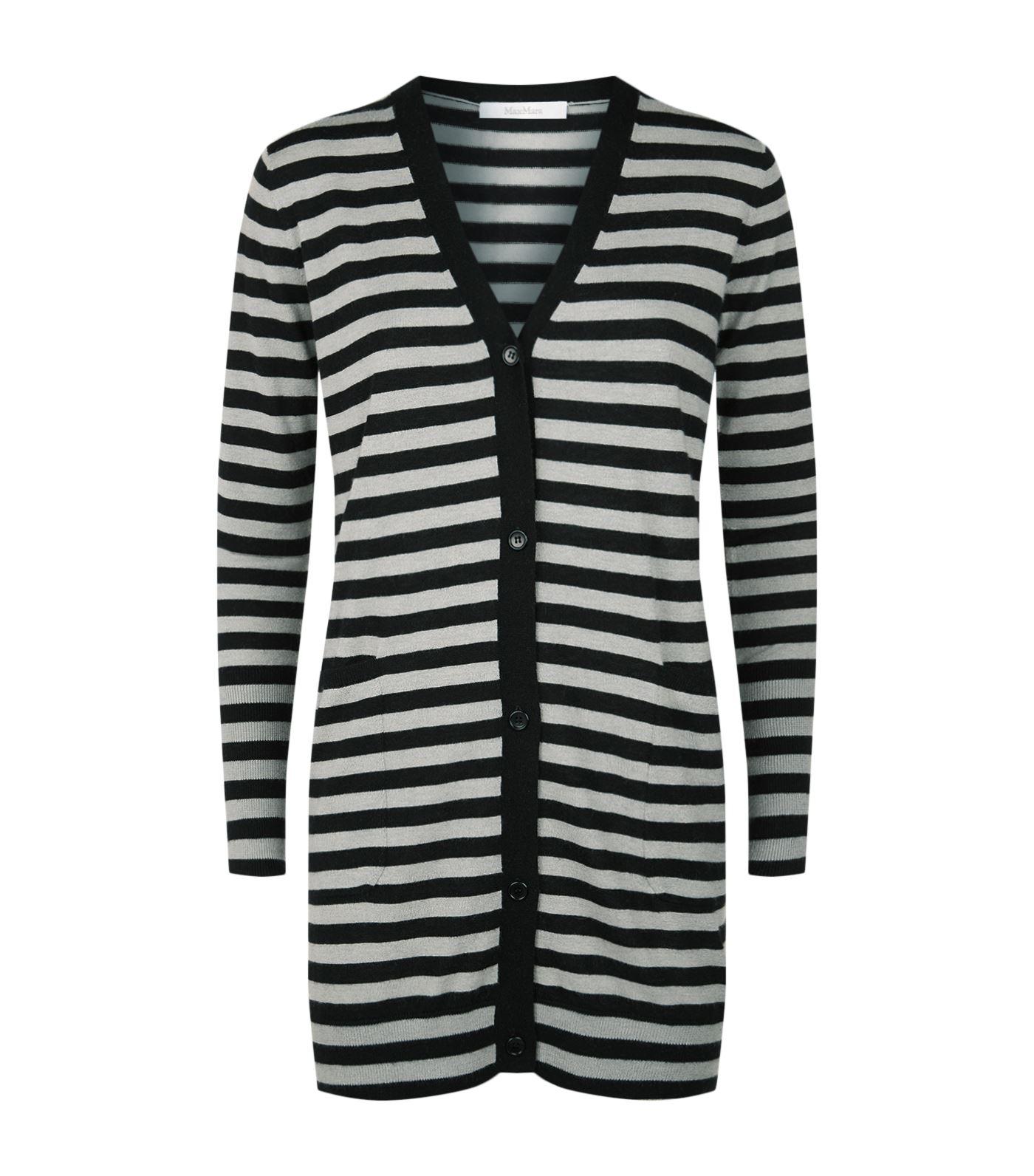Max mara Striped Cashmere Cardigan | Lyst Max mara Striped Cashmere Cardigan | Lyst