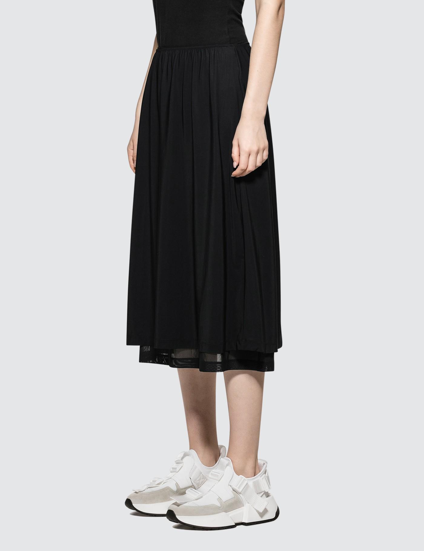 MM6 by Maison Martin Margiela Jersey Skirt in Black - Lyst