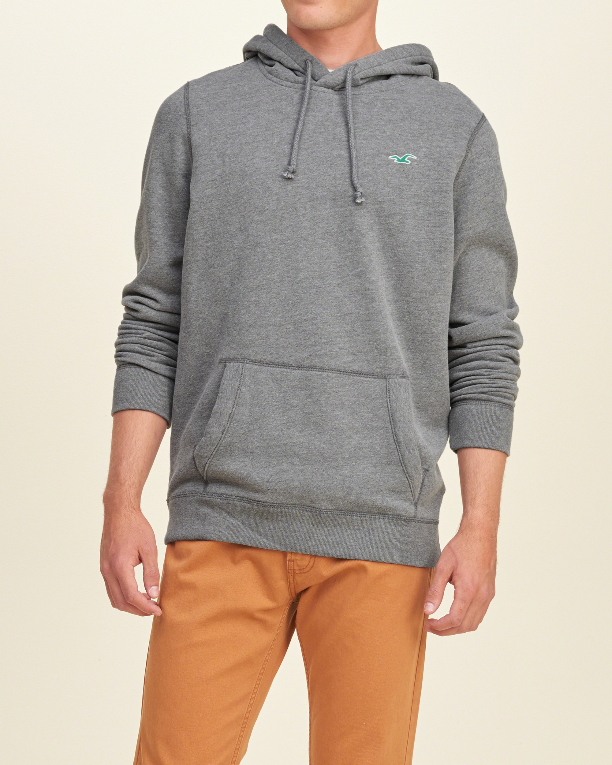 Lyst - Hollister Iconic Fleece Hoodie in Gray for Men