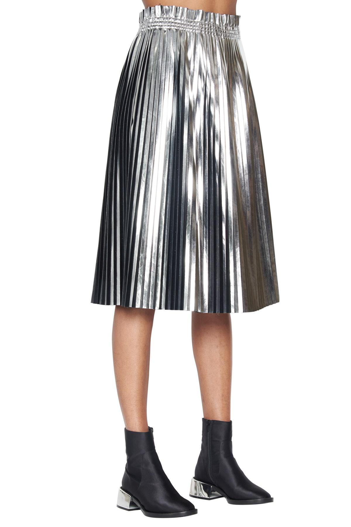 MM6 by Maison Martin Margiela Pleated Skirt in Black - Lyst