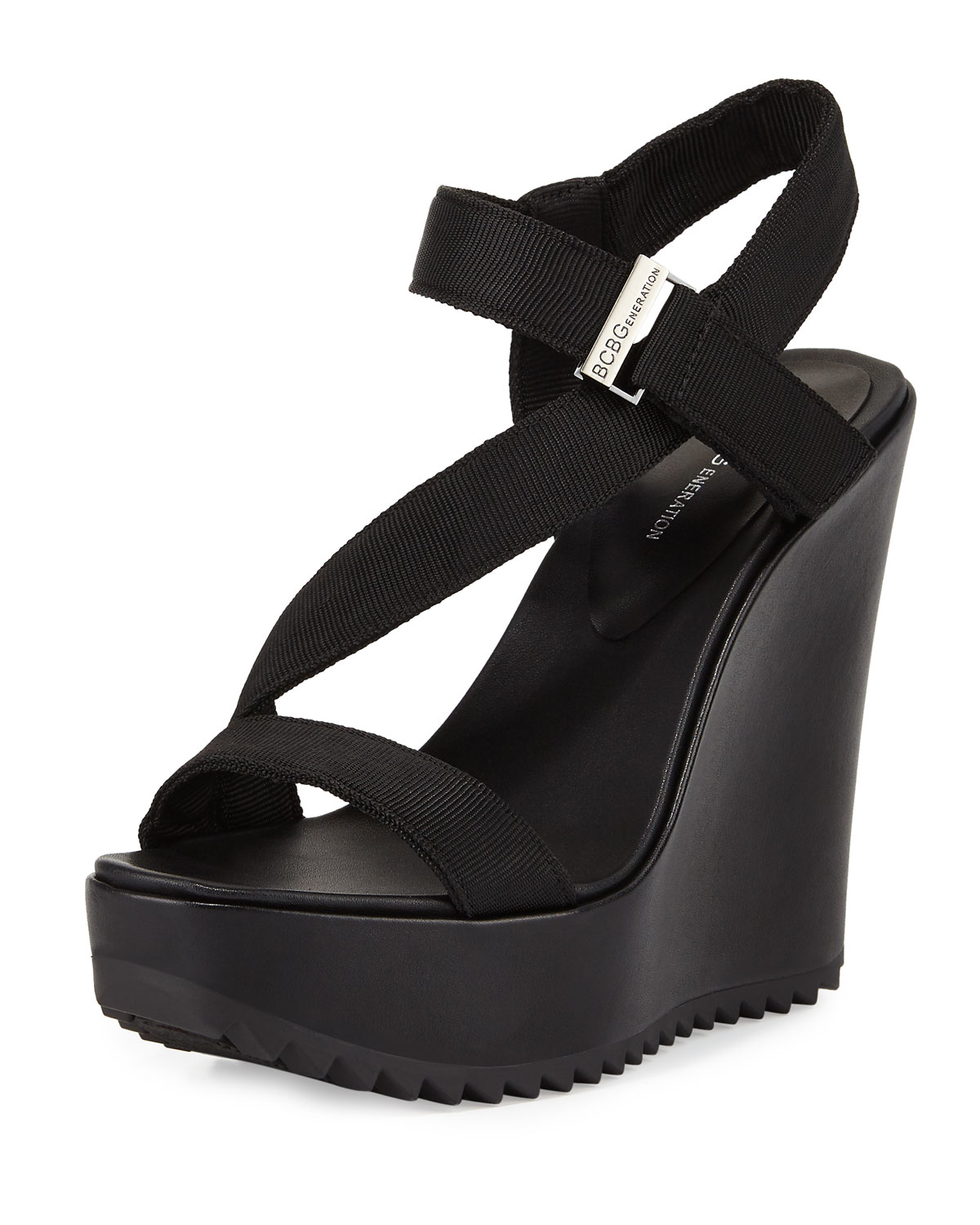 Lyst - BCBGeneration Carille Platform Wedge Sandal in Black