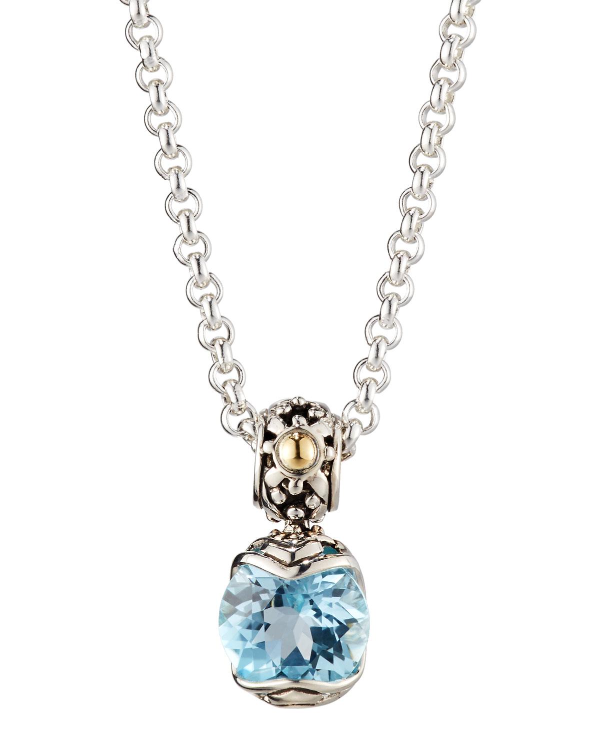 John Hardy Batu Sari Blue Topaz Pendant Necklace in Blue - Lyst John Hardy Batu Sari Blue Topaz Pendant Necklace in Blue - Lyst