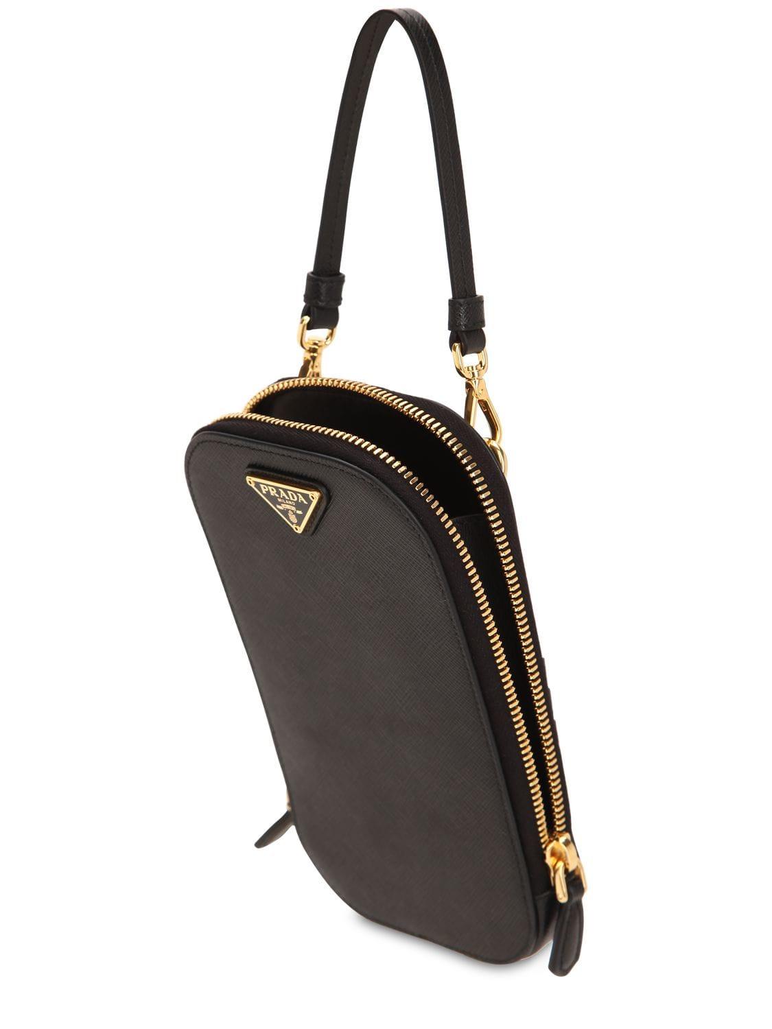 Prada Black Leather Bucket Bag | Paul Smith