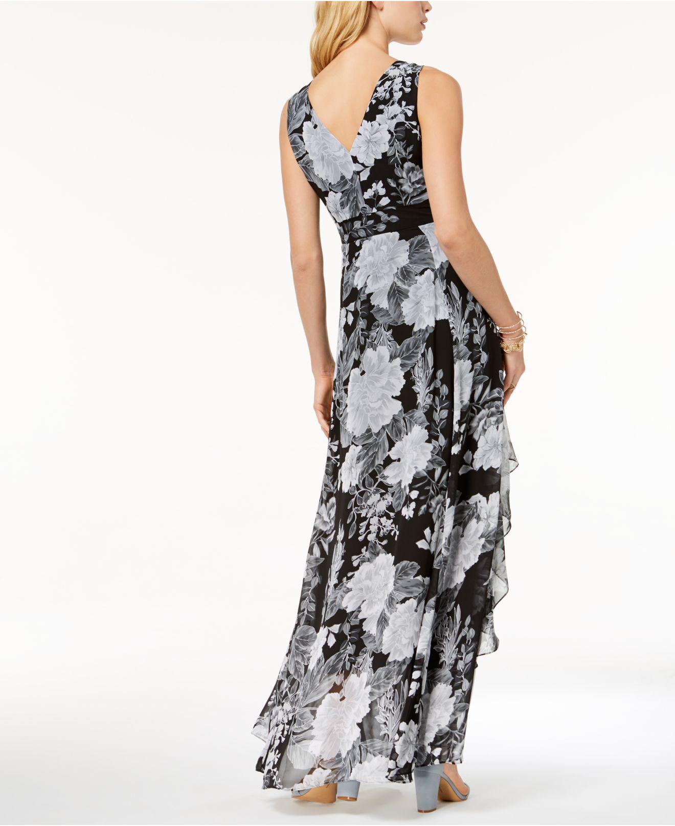 INC International Concepts Printed Ruffle-trim Surplice Maxi Dress in ...