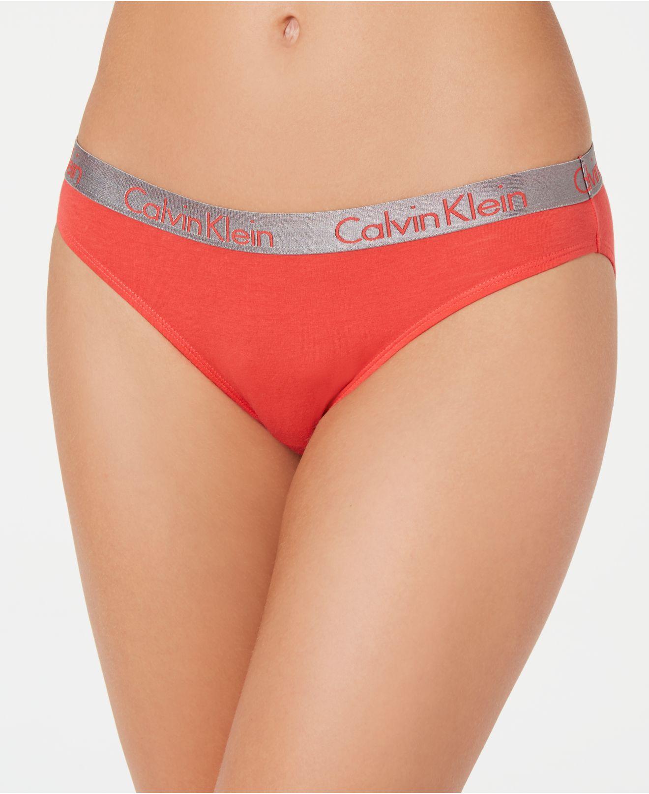 Lyst Calvin Klein Radiant Cotton Bikini Qd3540 In Red
