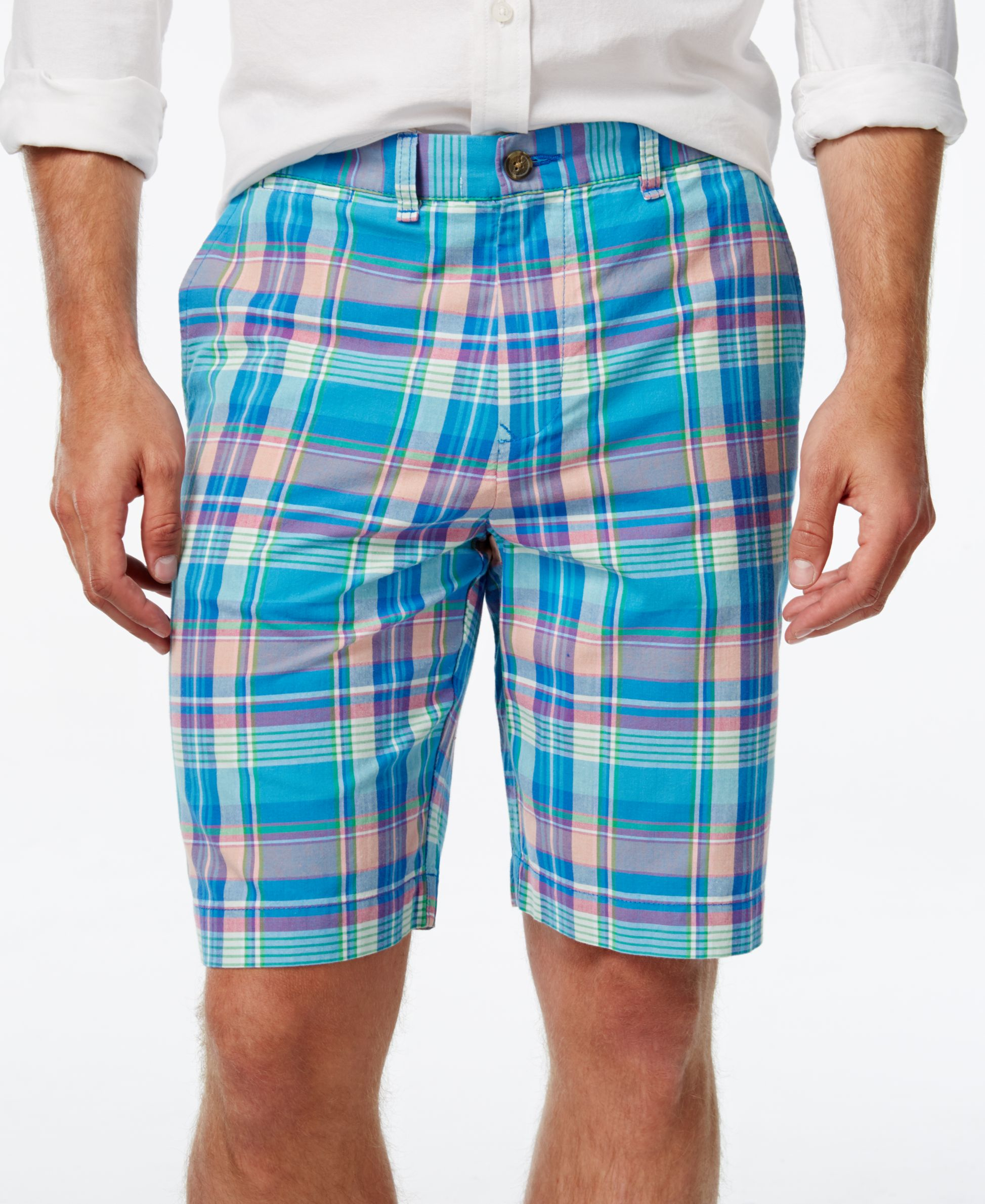 Lyst Tommy Hilfiger Men s Haaz Classic fit Madras Plaid Shorts In Lyst Tommy Hilfiger Men s Haaz Classic fit Madras Plaid Shorts In