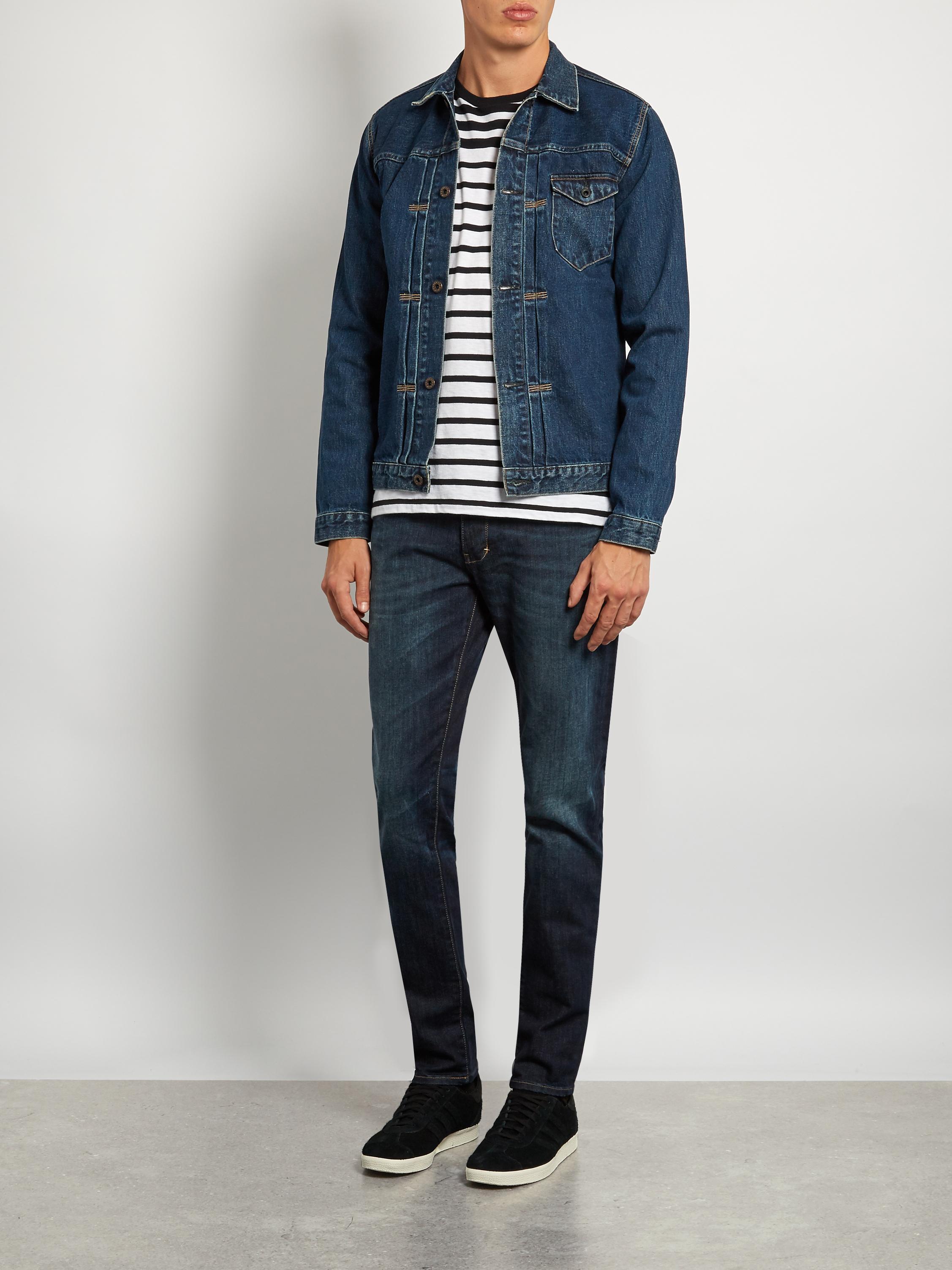 Kuro Crow Denim Jacket in Blue for Men - Lyst