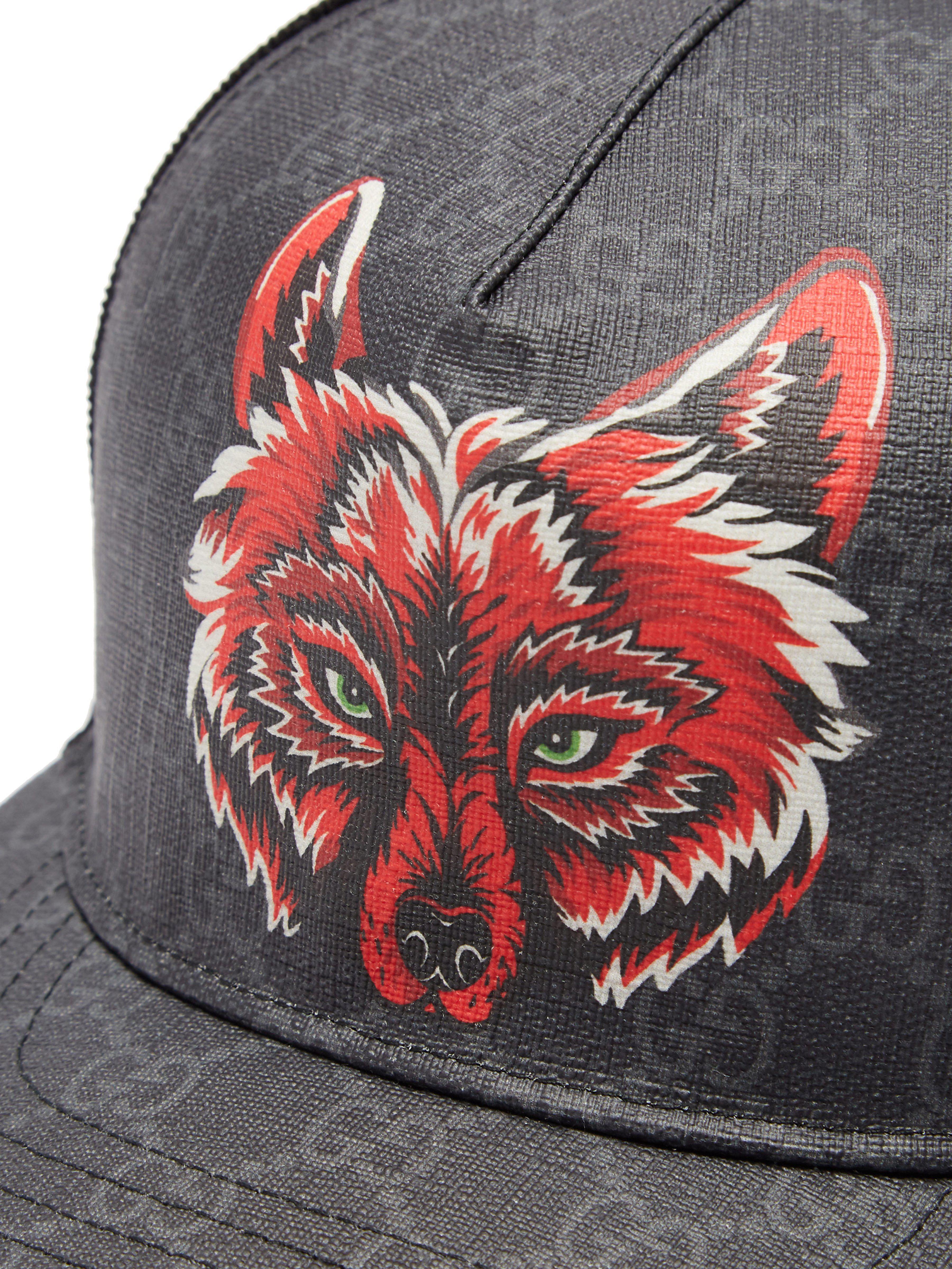 Gucci Men's Wolf Head GG-Supreme Baseball Cap in Black for Men - Lyst