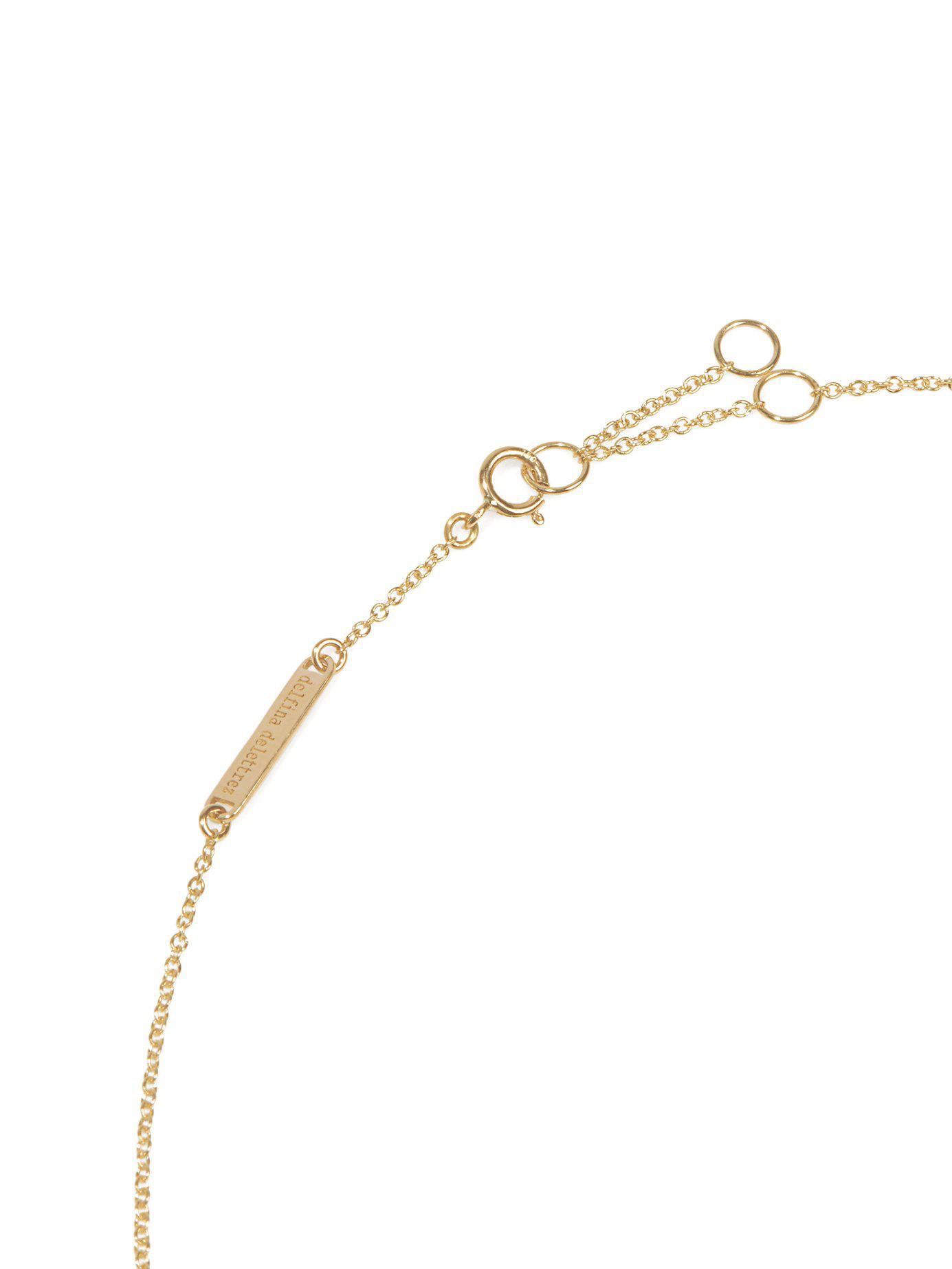 Lyst - Delfina Delettrez Diamond, Pearl & 18kt Gold Necklace in Metallic