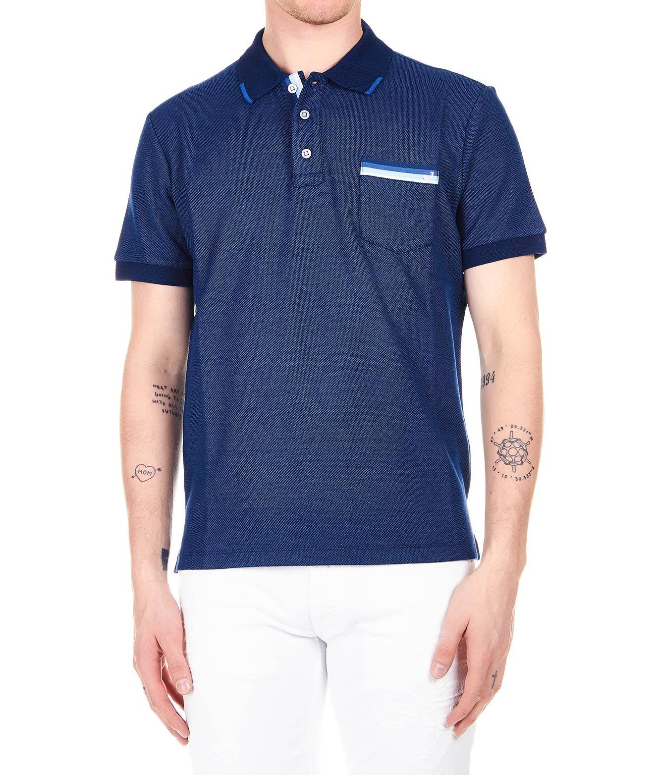 Jacob Cohen Blue Cotton Polo Shirt in Blue for Men - Lyst