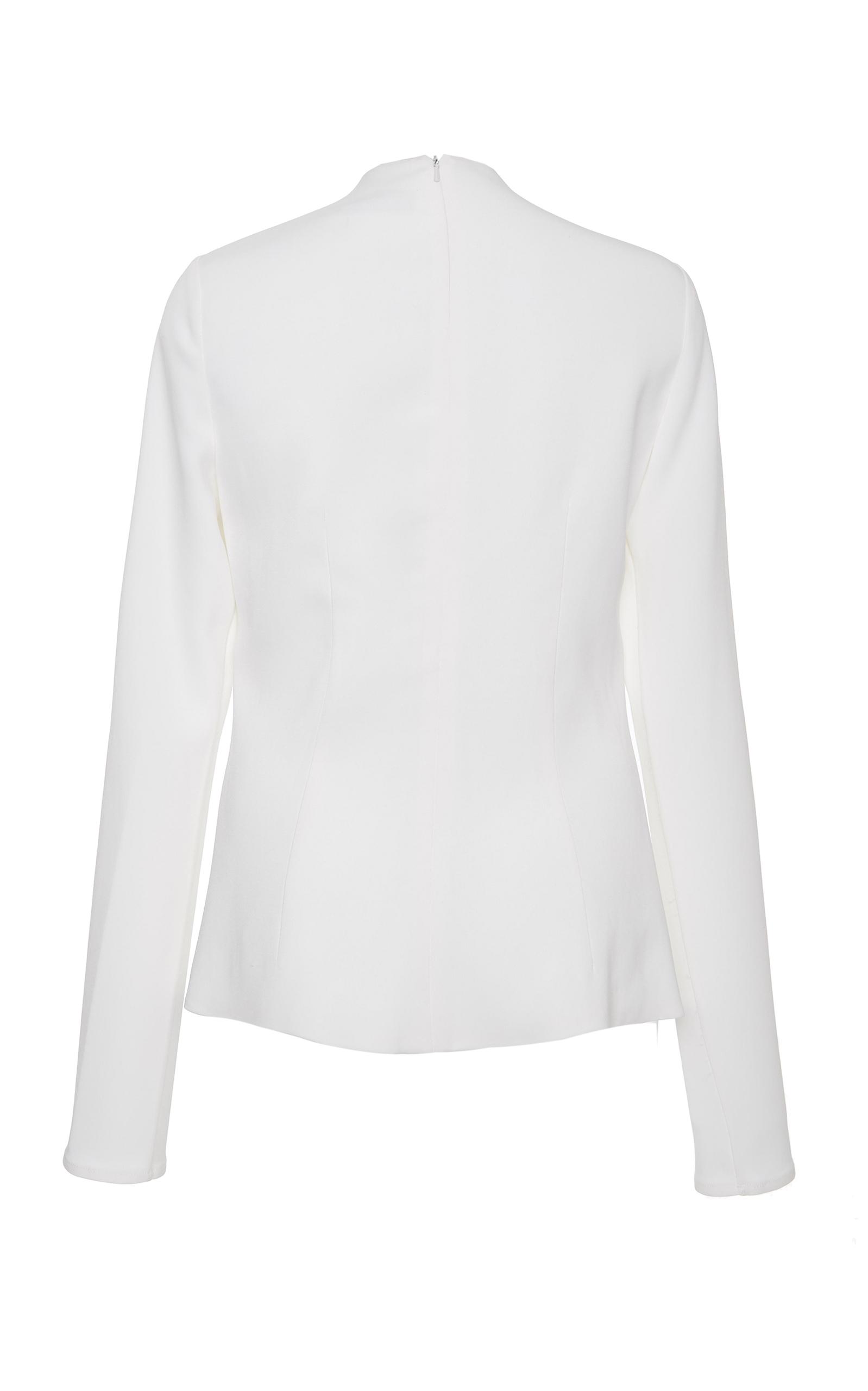 Cushnie et ochs Violetta Long Sleeve Top in White | Lyst