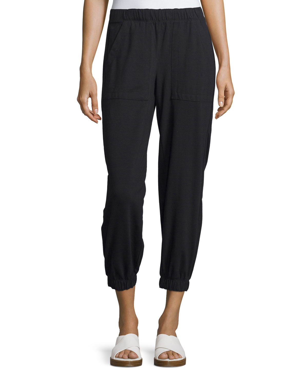 Neon buddha Rhonda Gathered-ankle Jogger Pants in Black | Lyst