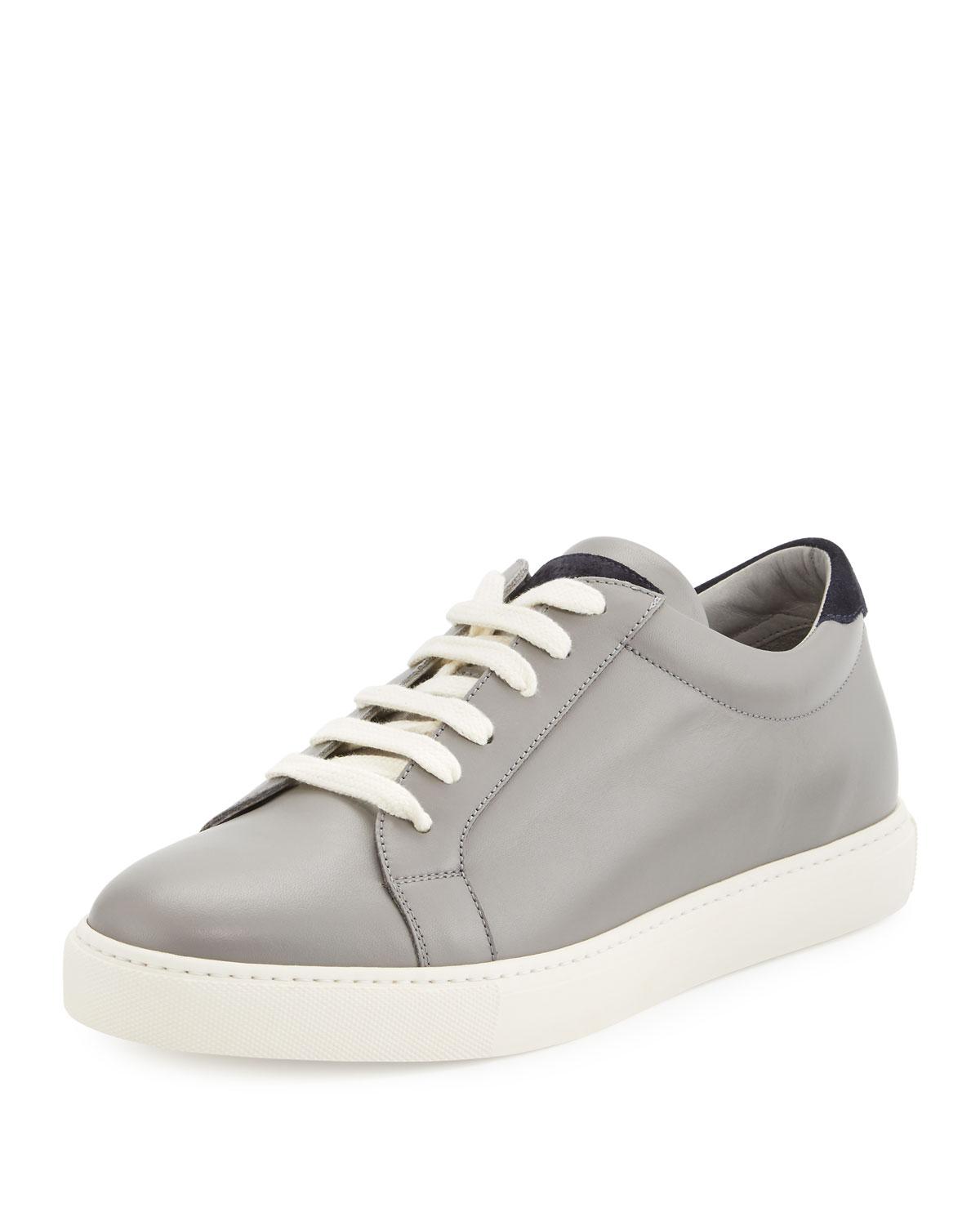 Lyst - Brunello Cucinelli Men's Leather Low-top Sneaker in Gray for Men