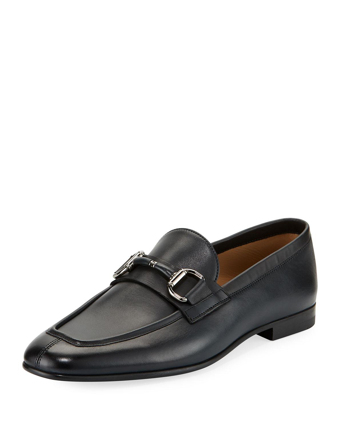 Ermenegildo Zegna Leather Horsebit Loafer in Blue for Men - Lyst
