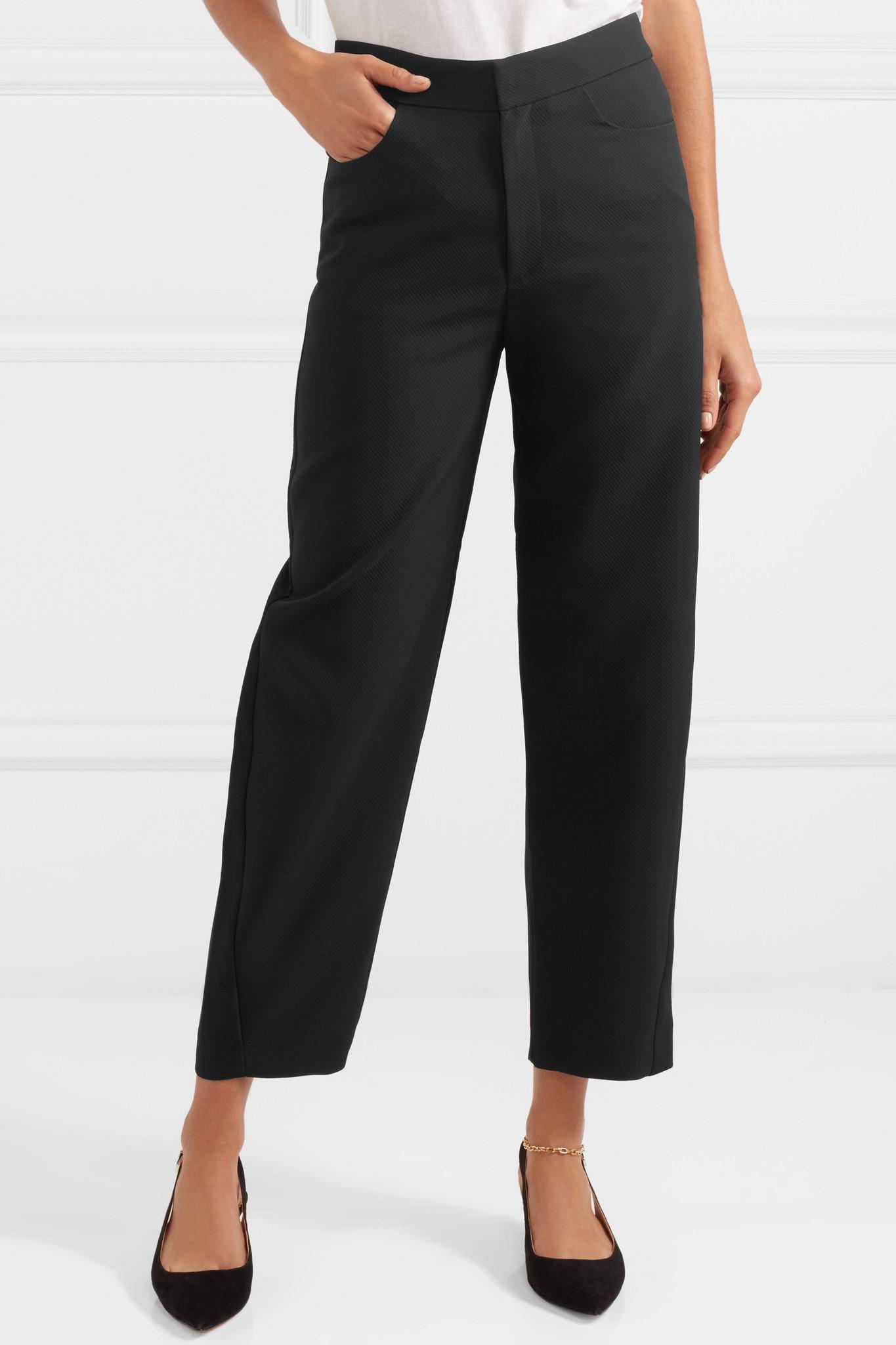Lyst - Totême Novara Twill Straight-leg Pants in Black