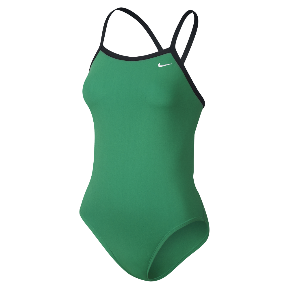Nike Poly Core Solid Womens Swimsuit In Green Lyst
