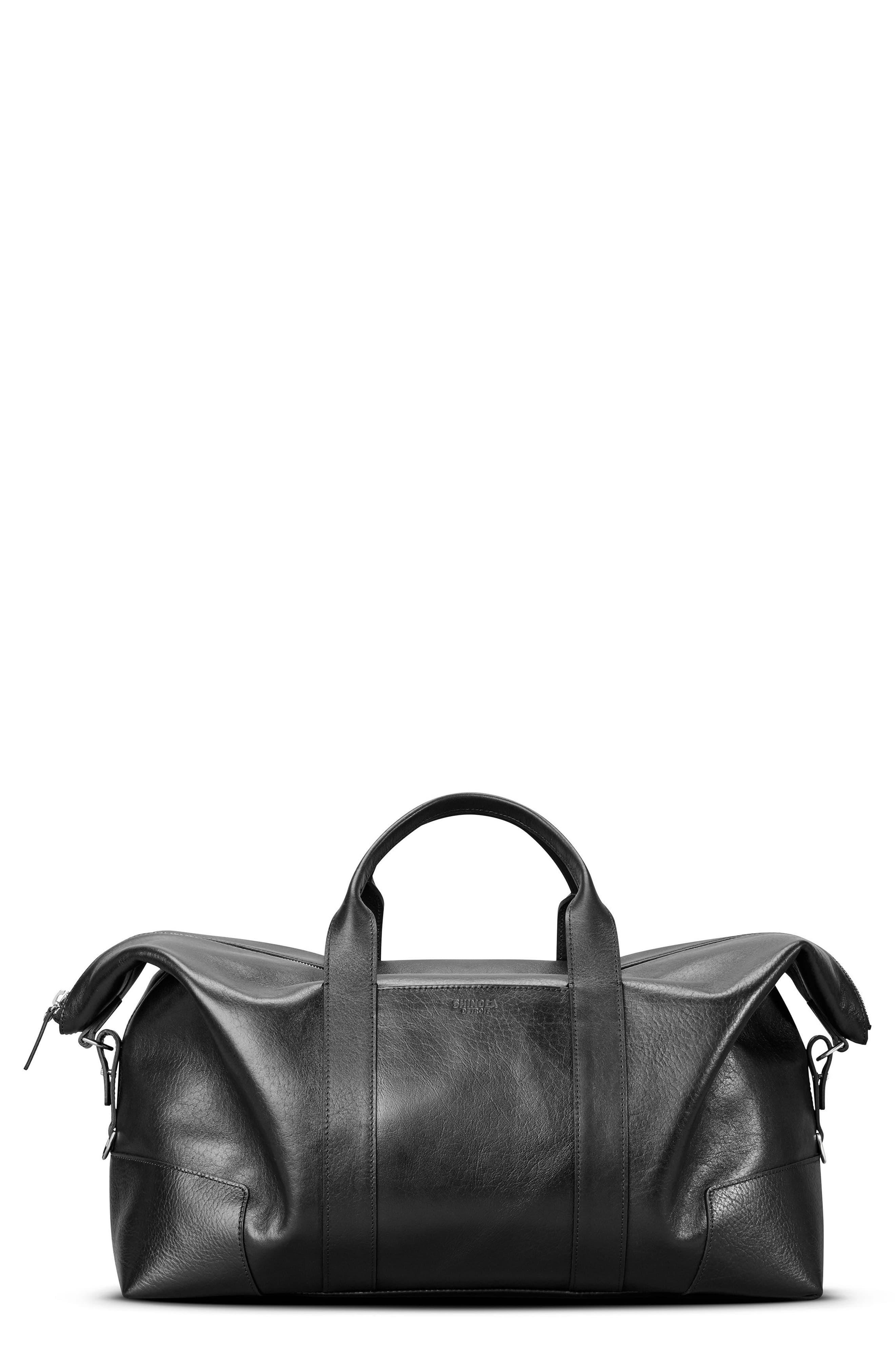Shinola Signature Leather Duffle Bag in Black for Men - Lyst