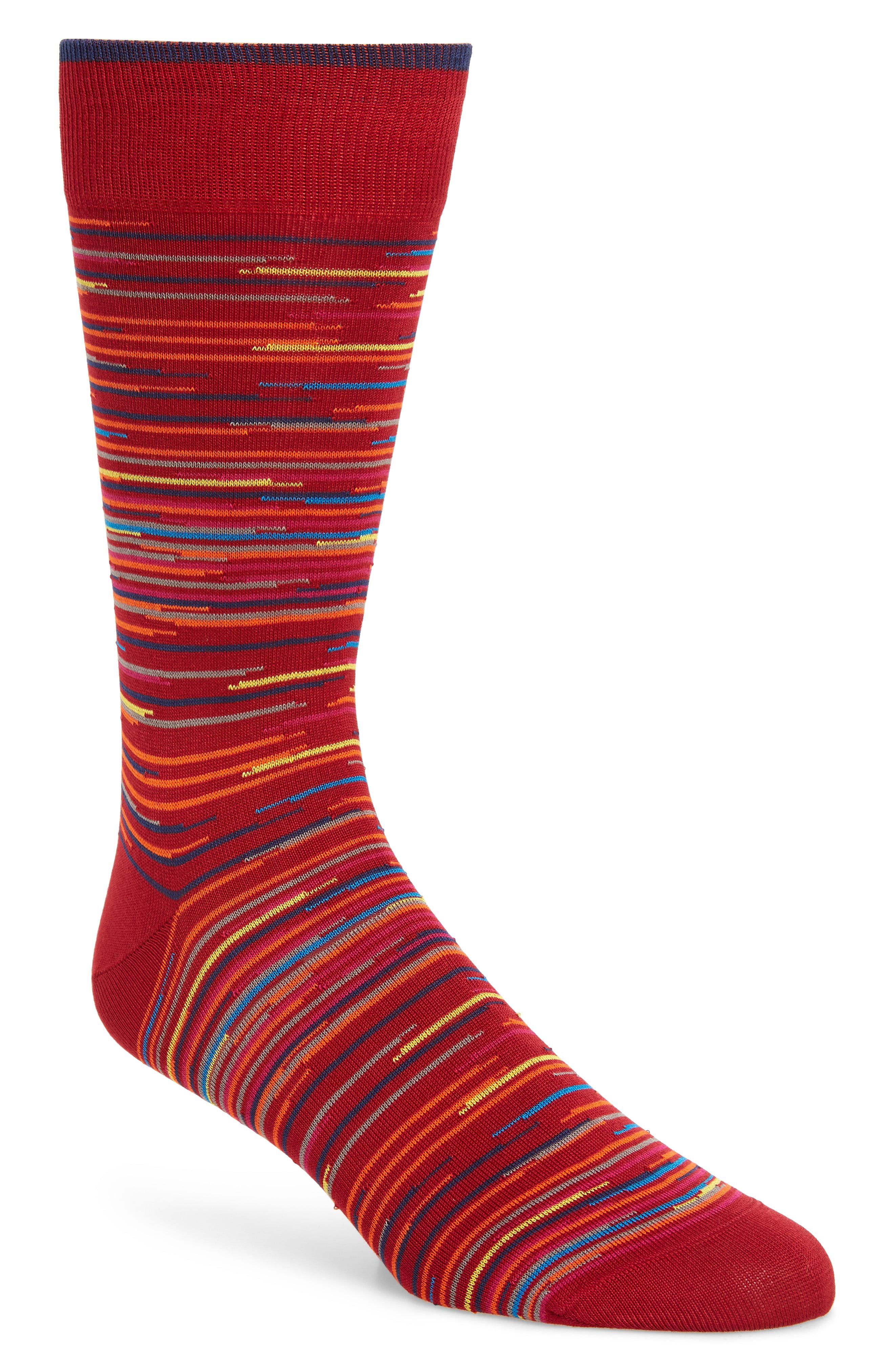 Lyst - Bugatchi Line Mercerized Socks in Red for Men