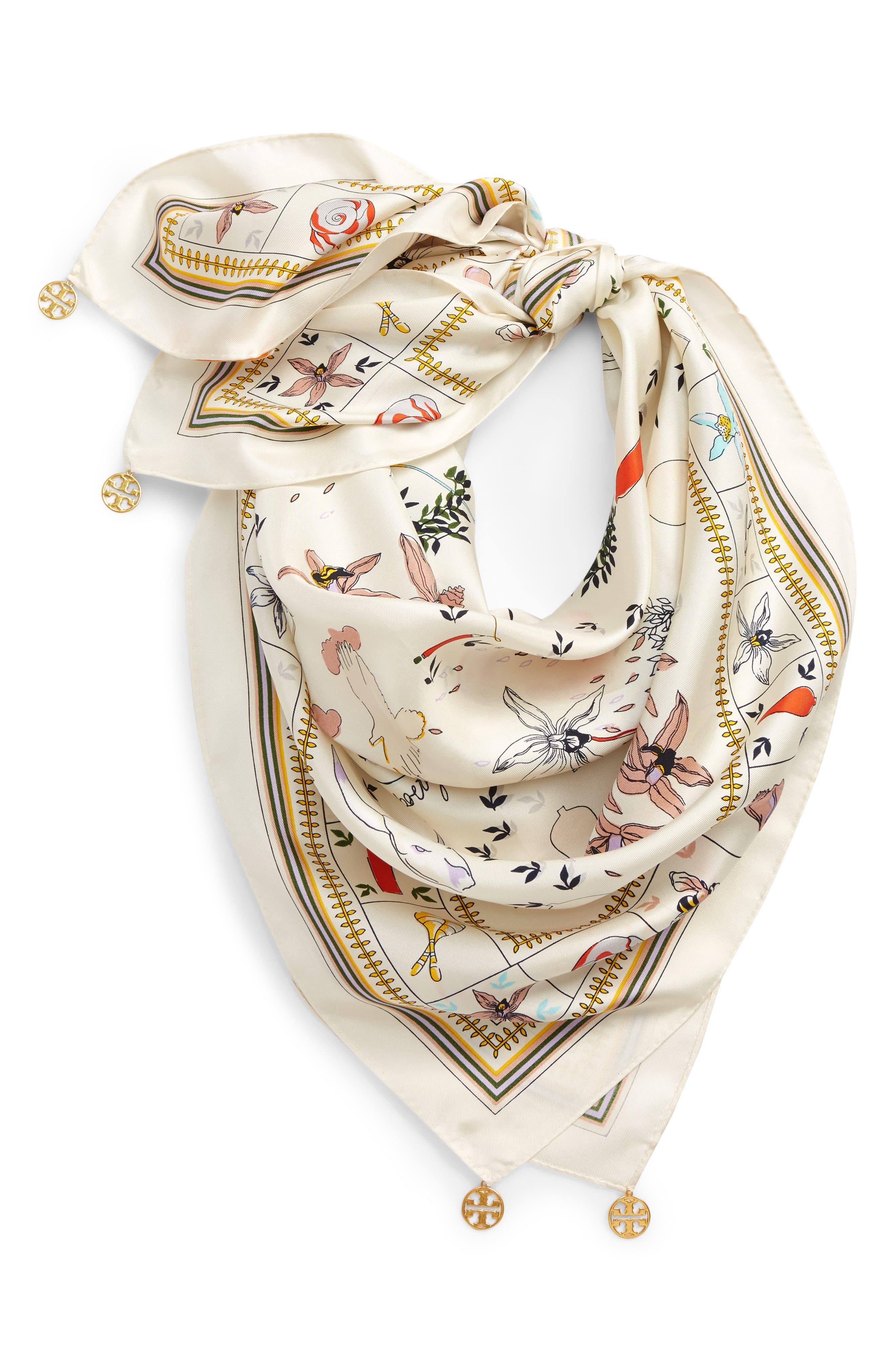 Tory Burch Sylvan Silk Square Scarf - Lyst