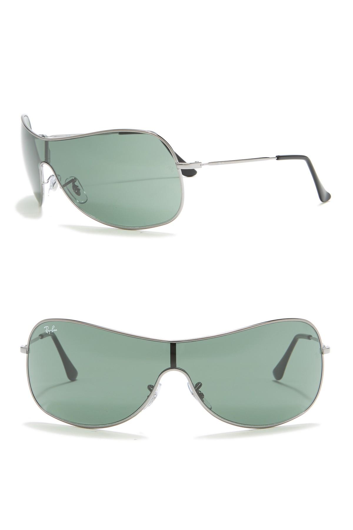 Ray Ban 132mm Oversized Sunglasses In Green Lyst