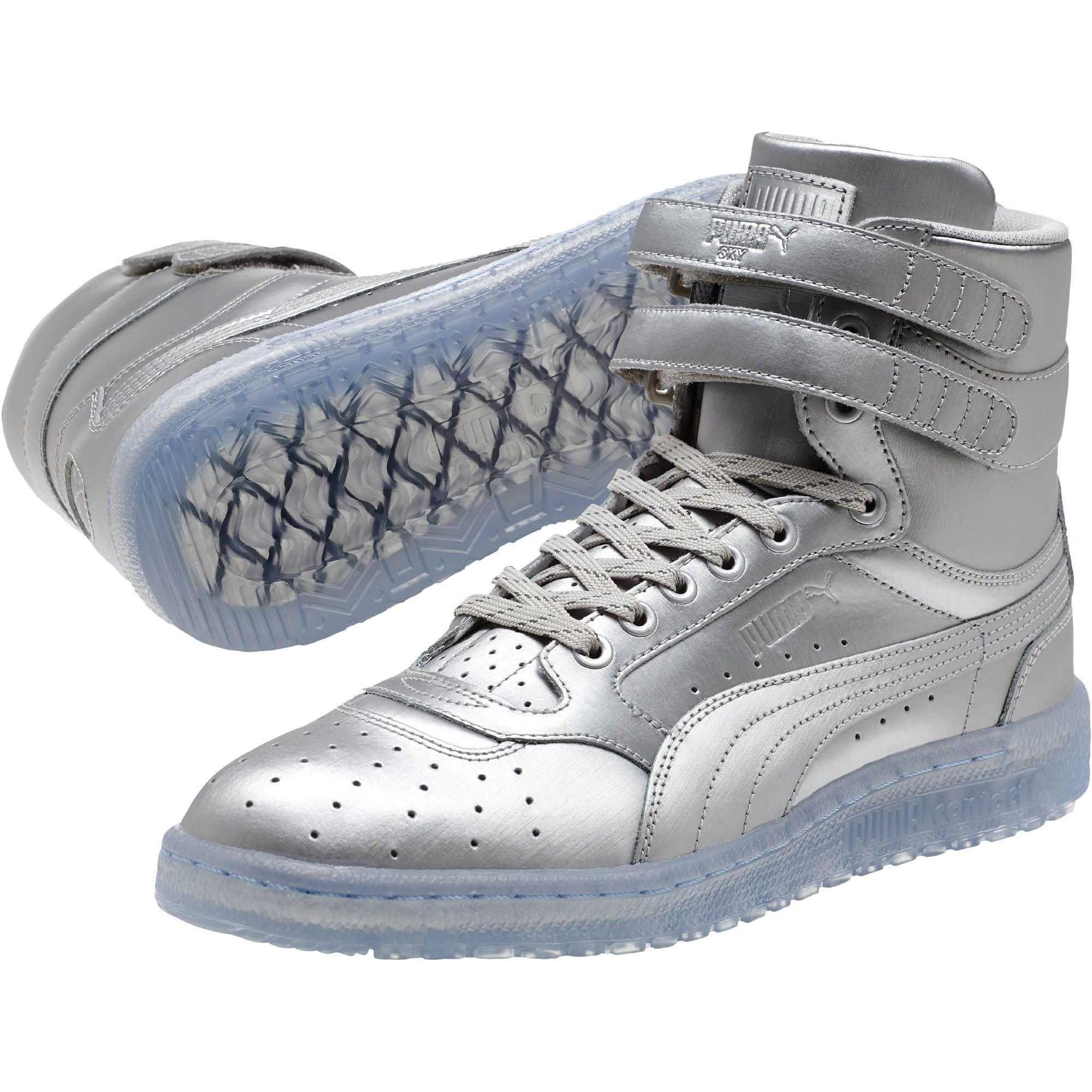 Lyst - PUMA Sky Ii Hi Platinum Men's Sneakers in Metallic for Men