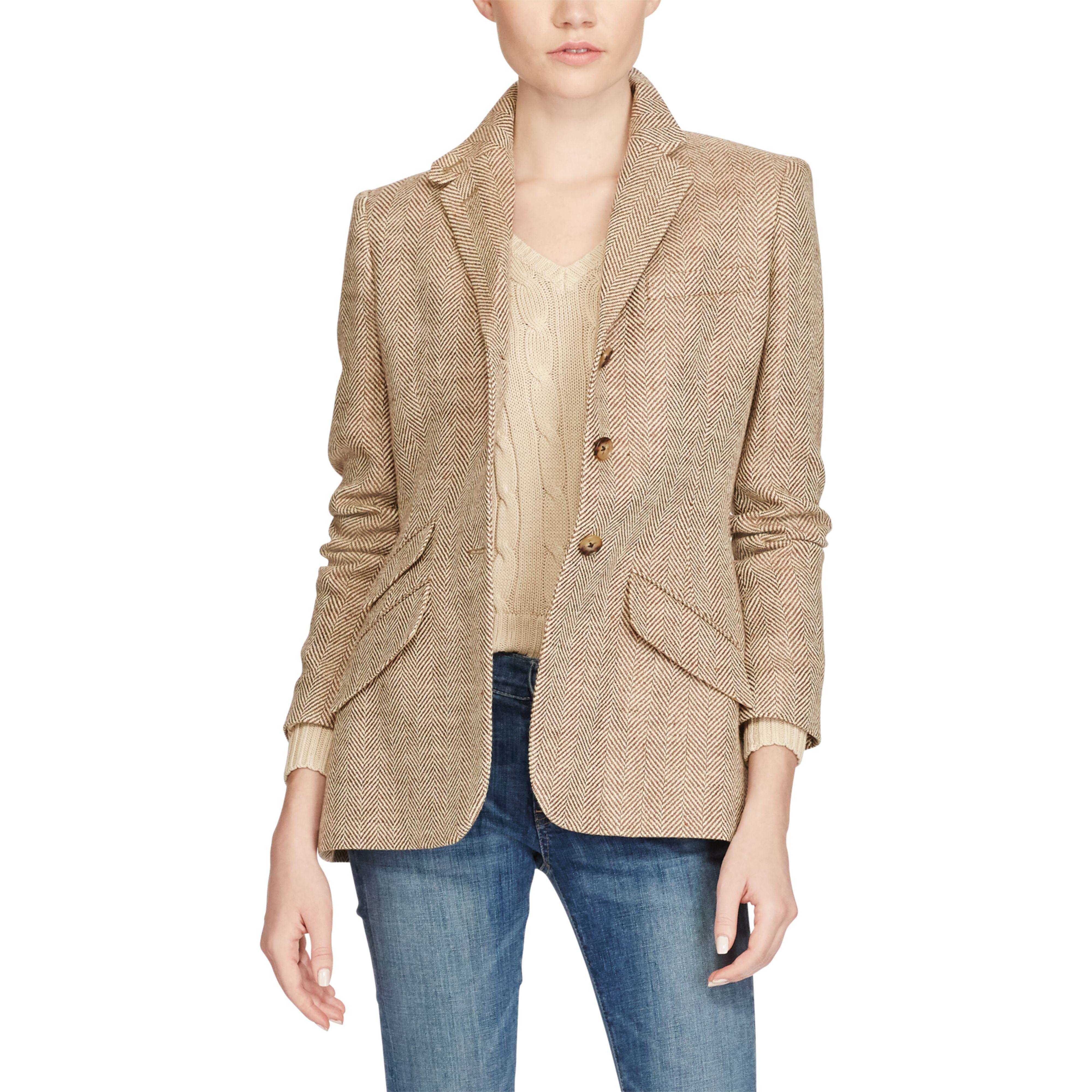 Lyst - Polo ralph lauren Linen Herringbone Blazer