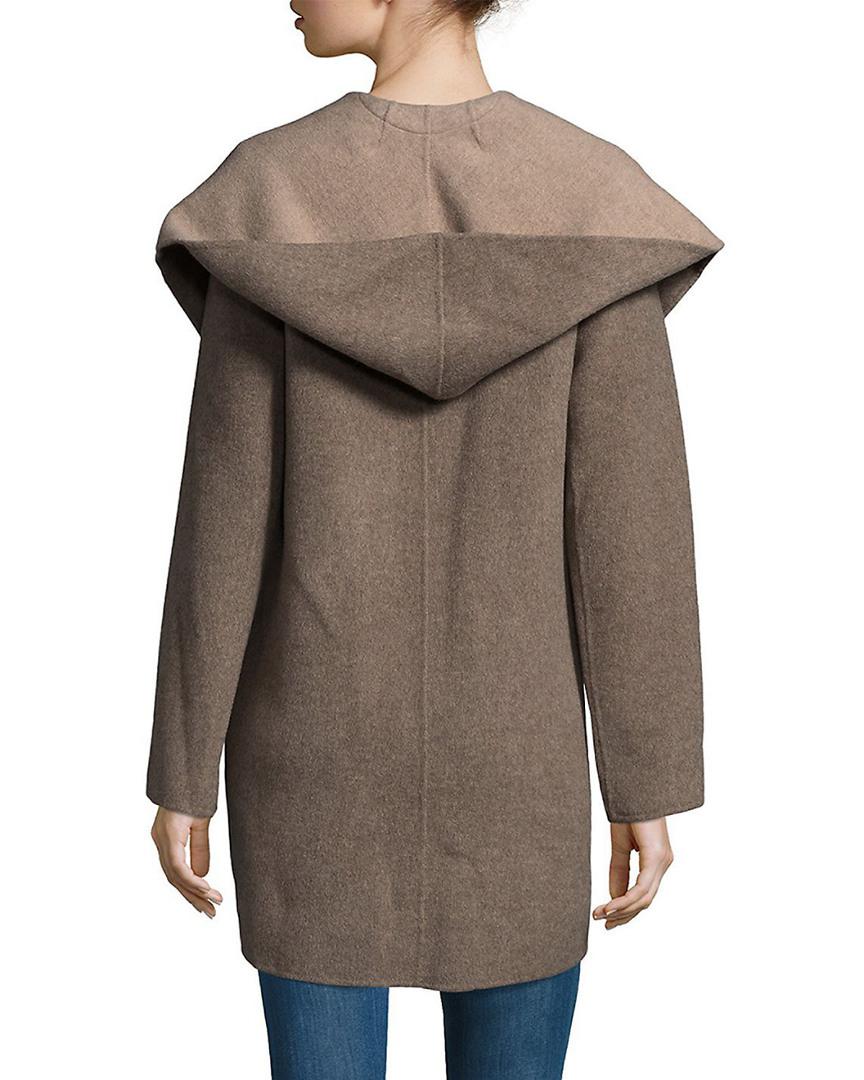 Lyst - Vince Hooded Open Front Coat