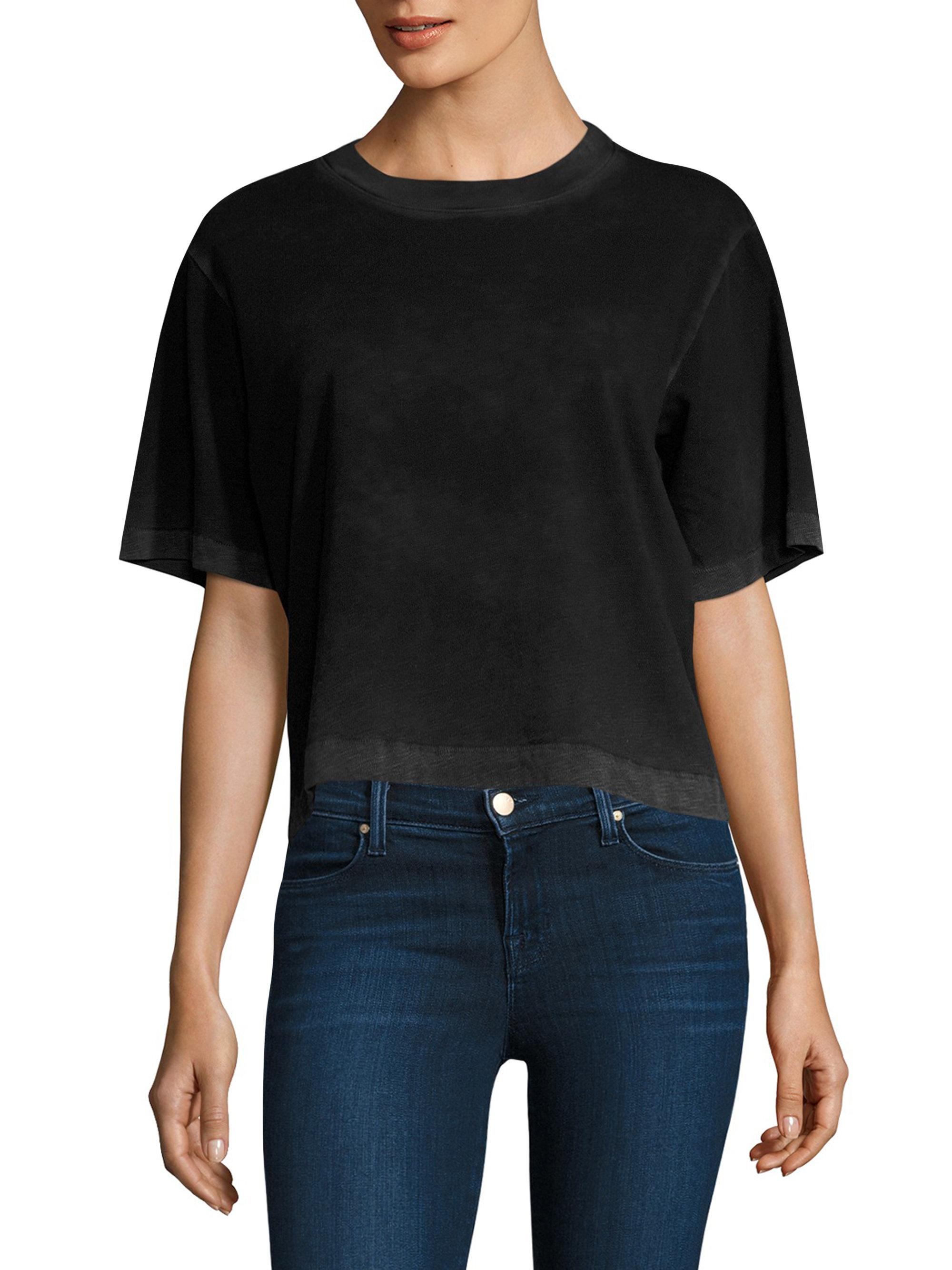 Lyst - Cotton Citizen Tokyo Crop Tee in Black