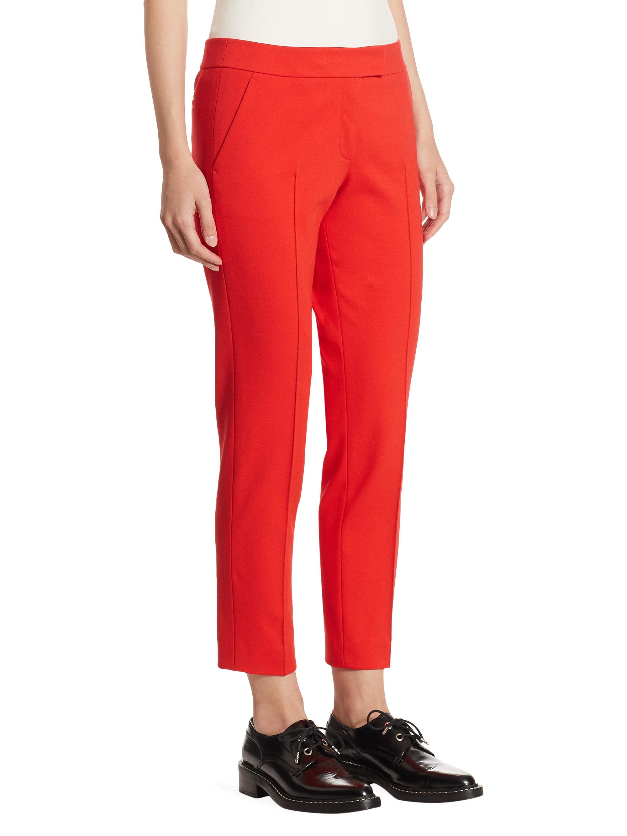 Lyst - Akris Punto Piped Jersey Pants in Red