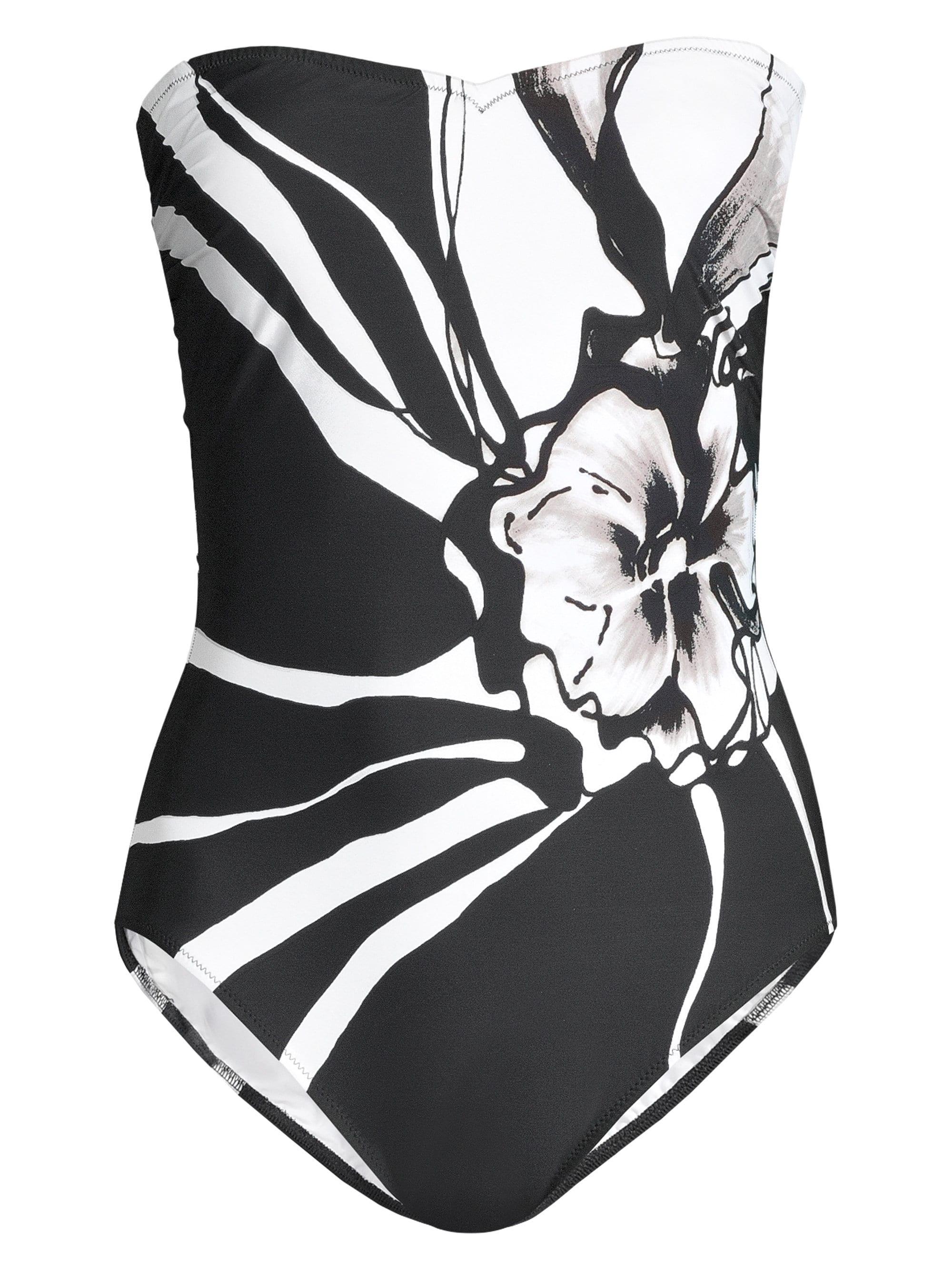 Gottex Midnight Rose Square Neck One Piece Swimsuit Extra Coverage In