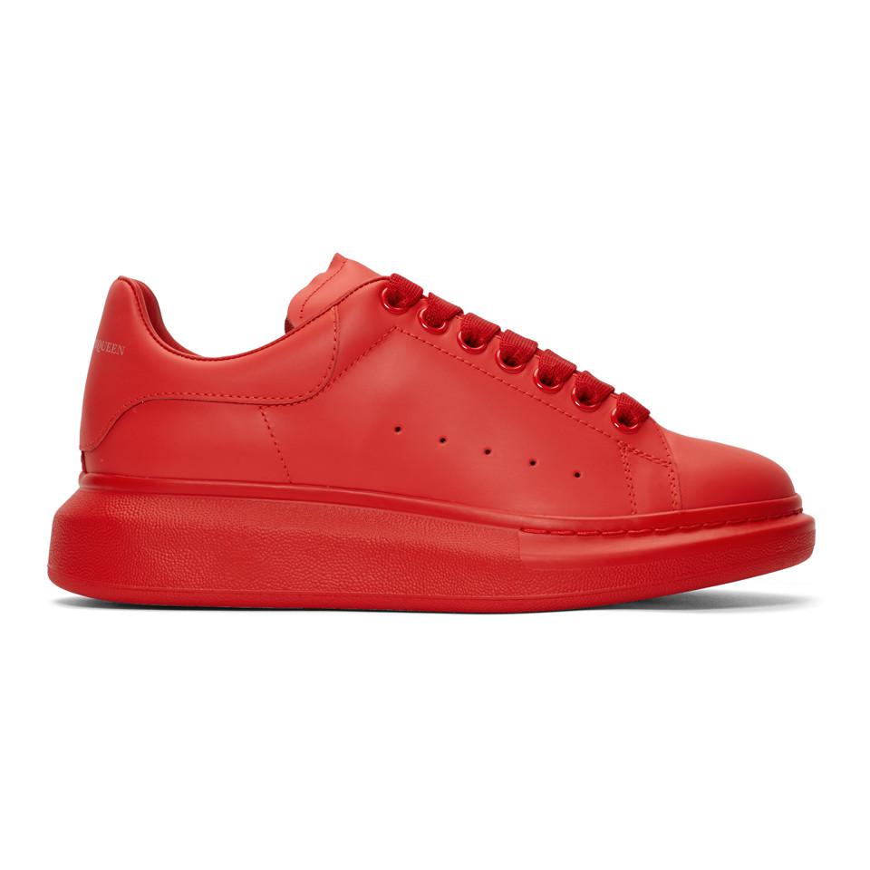 Lyst - Alexander Mcqueen Red Oversized Sneakers in Red for Men - Save ...