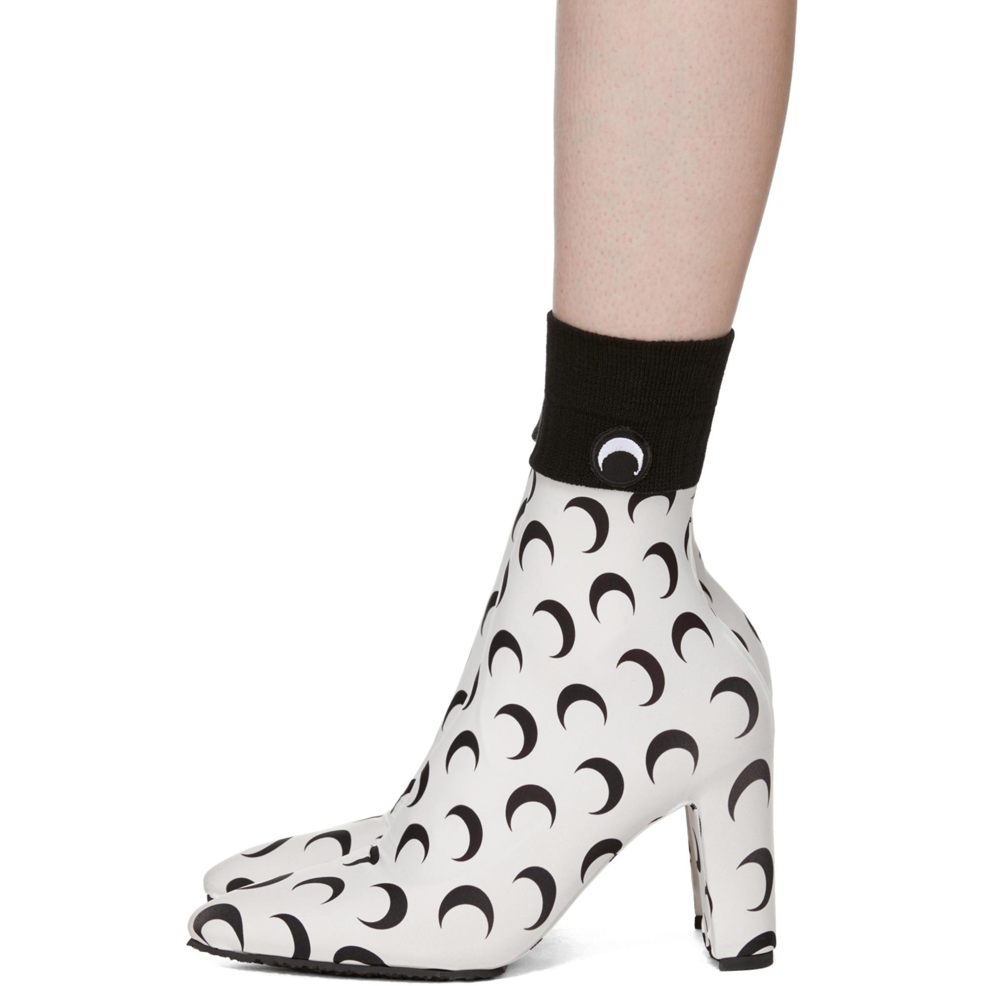 Lyst - Marine Serre White All Over Moon Sock Boots in White