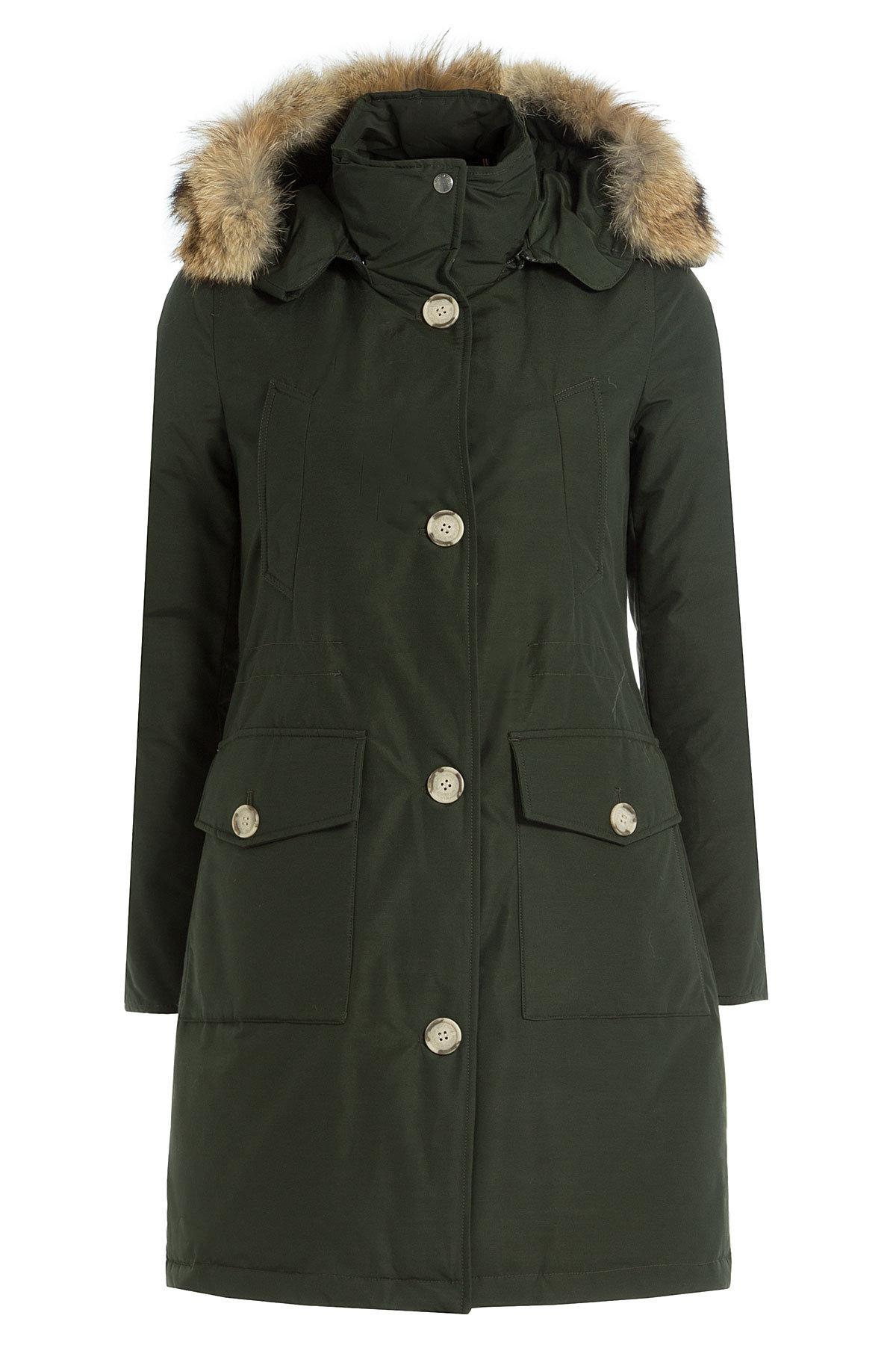Lyst - Woolrich Long Arctic Down Parka With Fur-trimmed Hood in Green