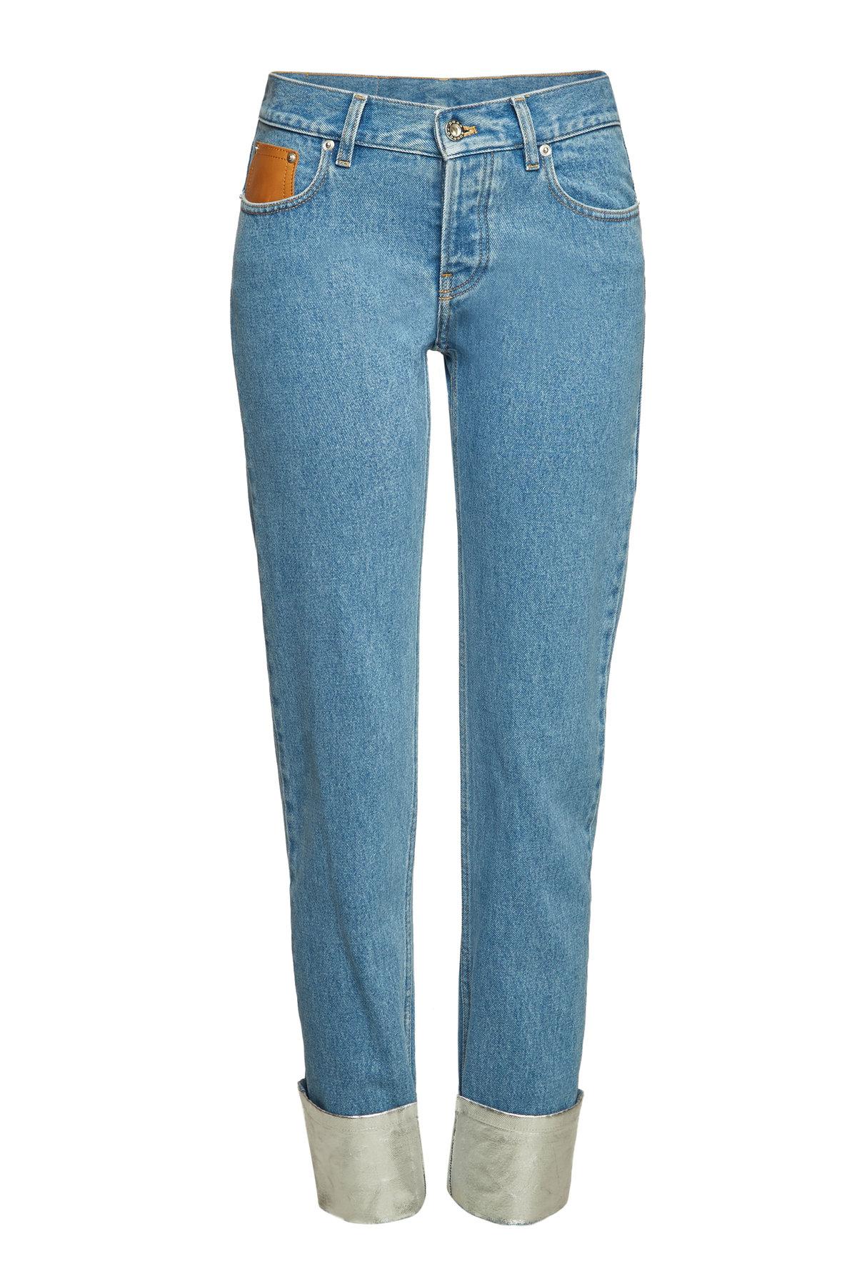 Paco Rabanne Jeans With Metallic Cuffs in Blue - Save 50% - Lyst