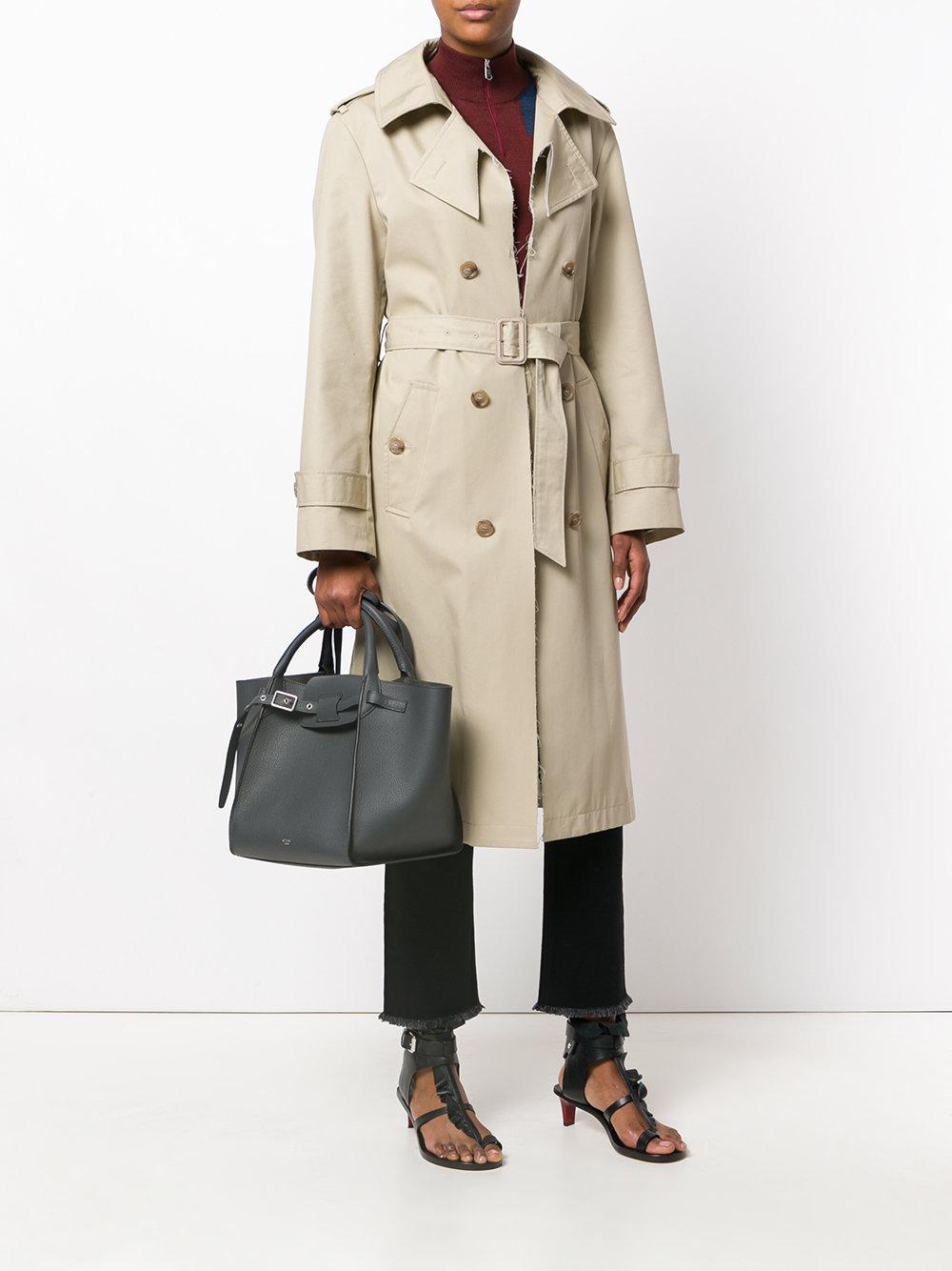 Lyst C line Big Bag Small Leather Bag In Gray Lyst C line Big Bag Small Leather Bag In Gray